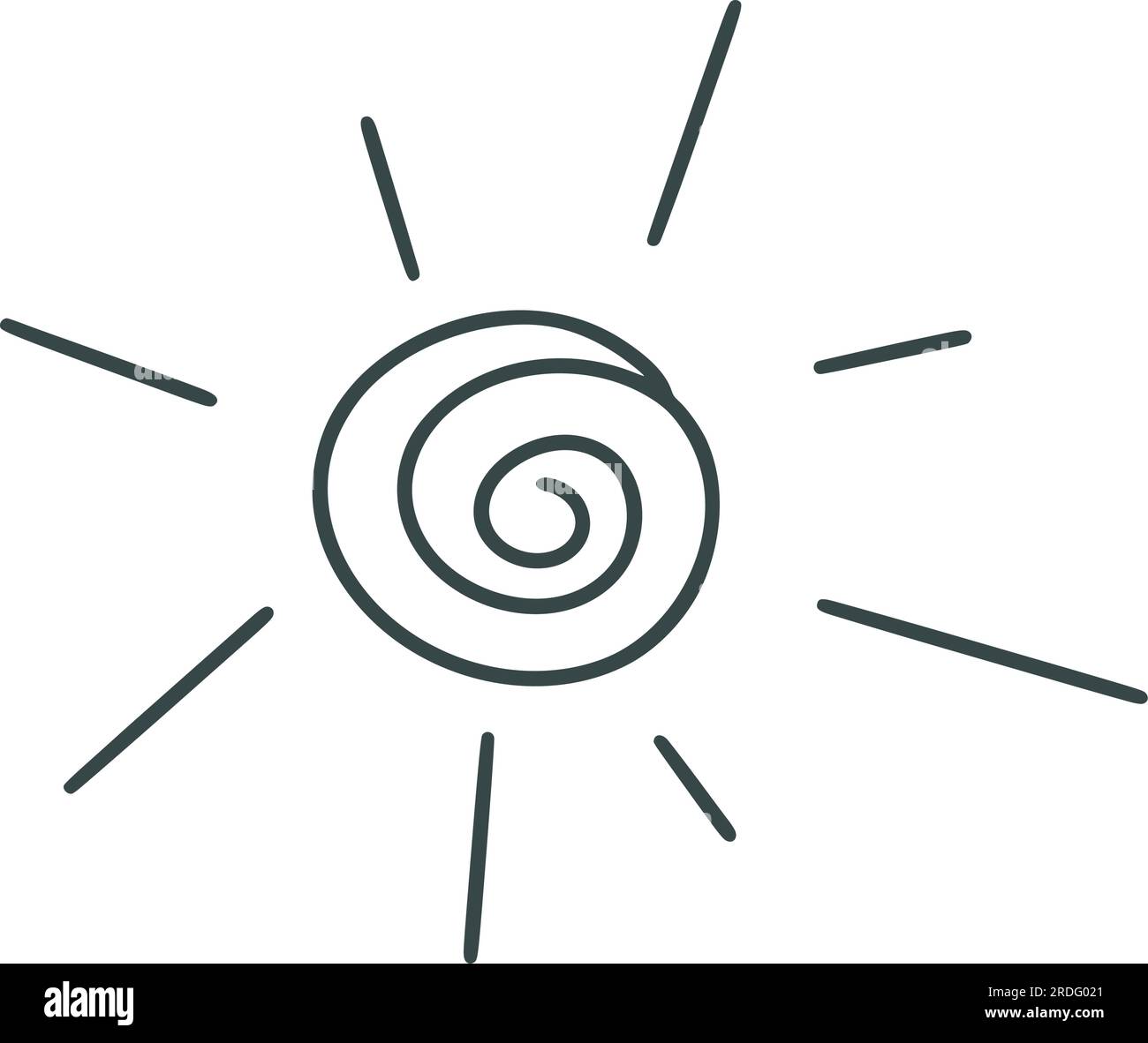 Hand drawn sun vector illustration Stock Vector Image & Art - Alamy