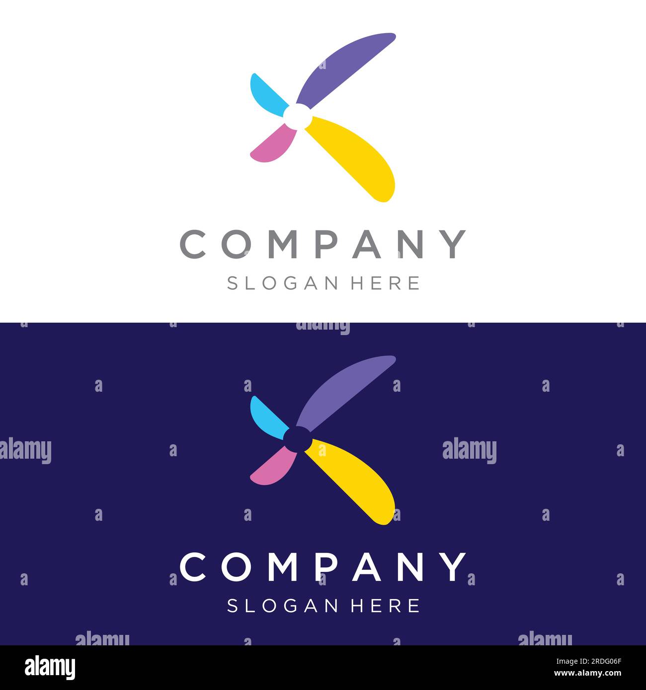 Abstract logo template propeller of airplane, windmill, fan.Logo for ...