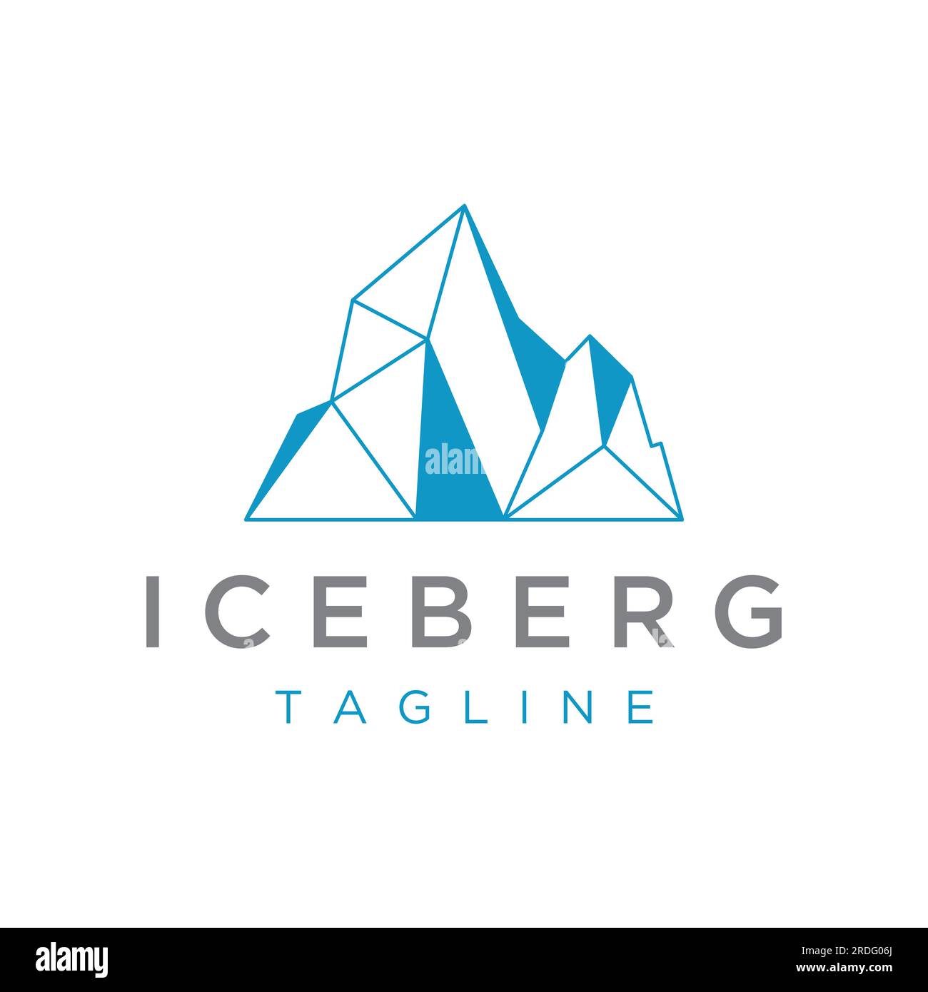 Abstract geometric arctic iceberg logo minimalistic vector illustration ...