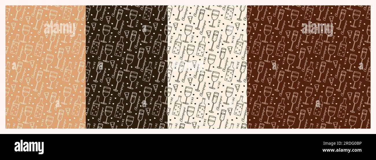 Set vector illustration alcohol patterns bar,menu Stock Vector Image ...