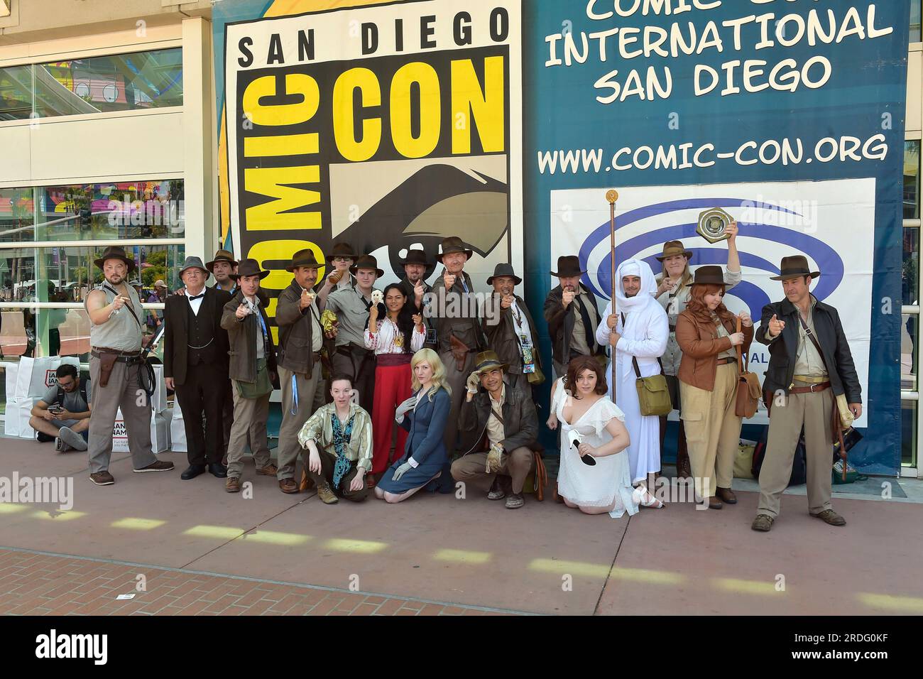 Indiana Jones Cosplayer auf der San Diego Comic-Con International 2023 ...