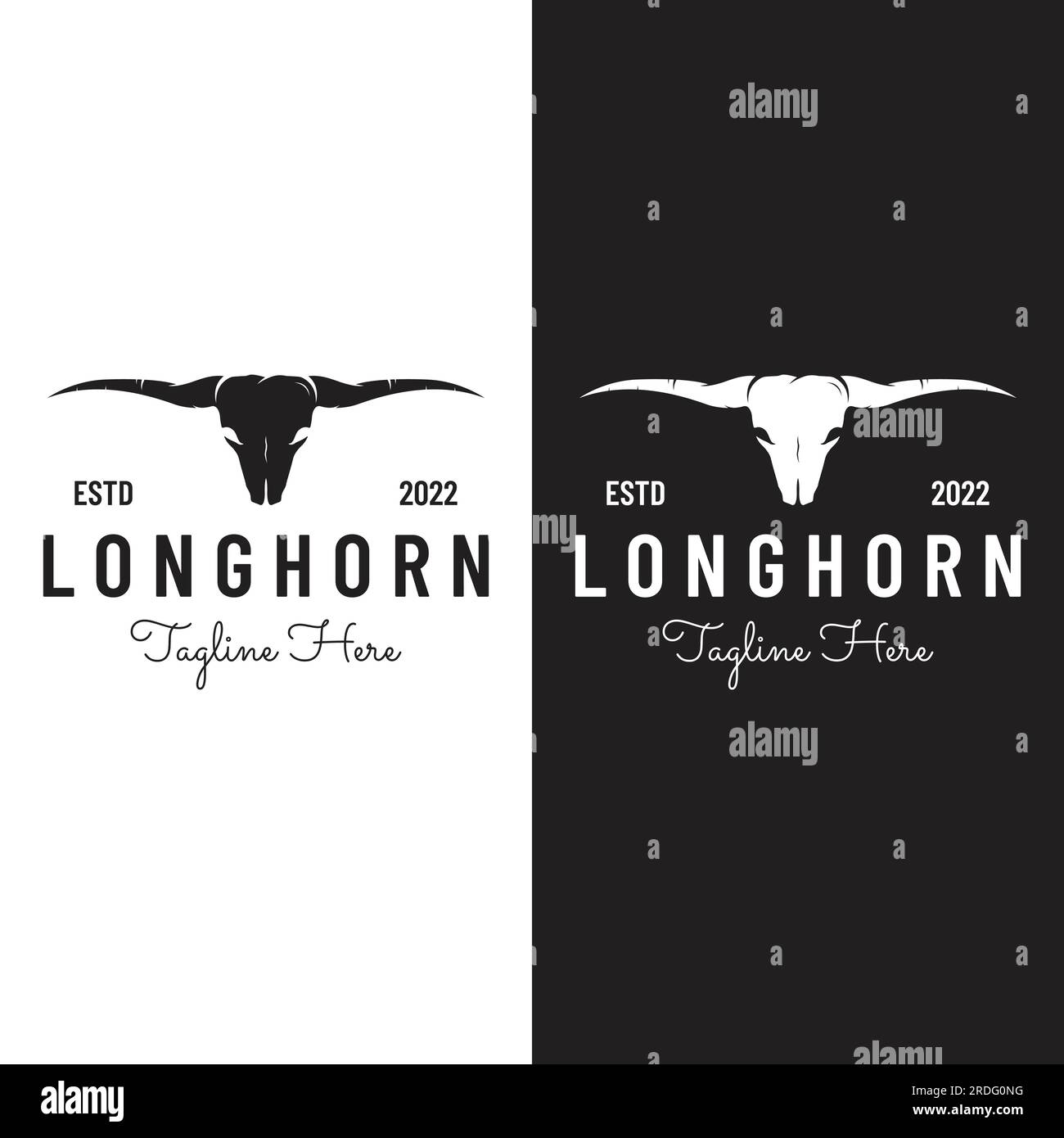 Vintage bull, cow and buffalo long horn logo. for badges, restaurant ...