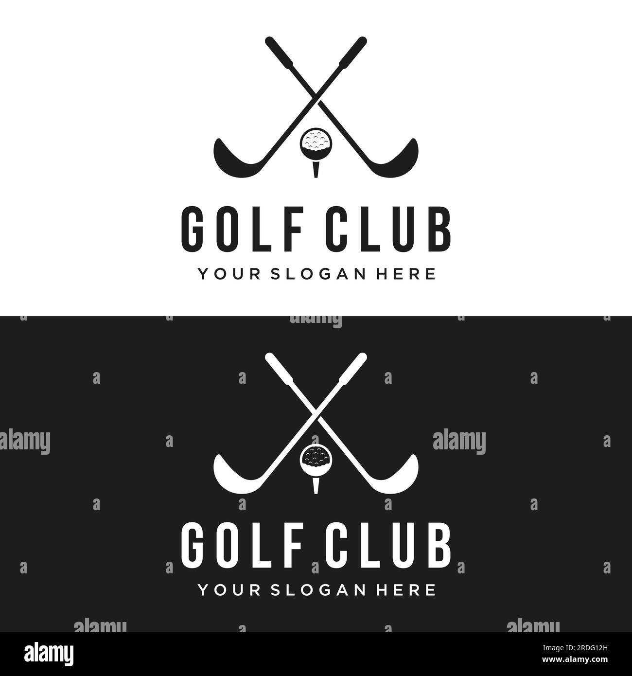 Golf ball and stick and golf course logo design. Logo for professional ...