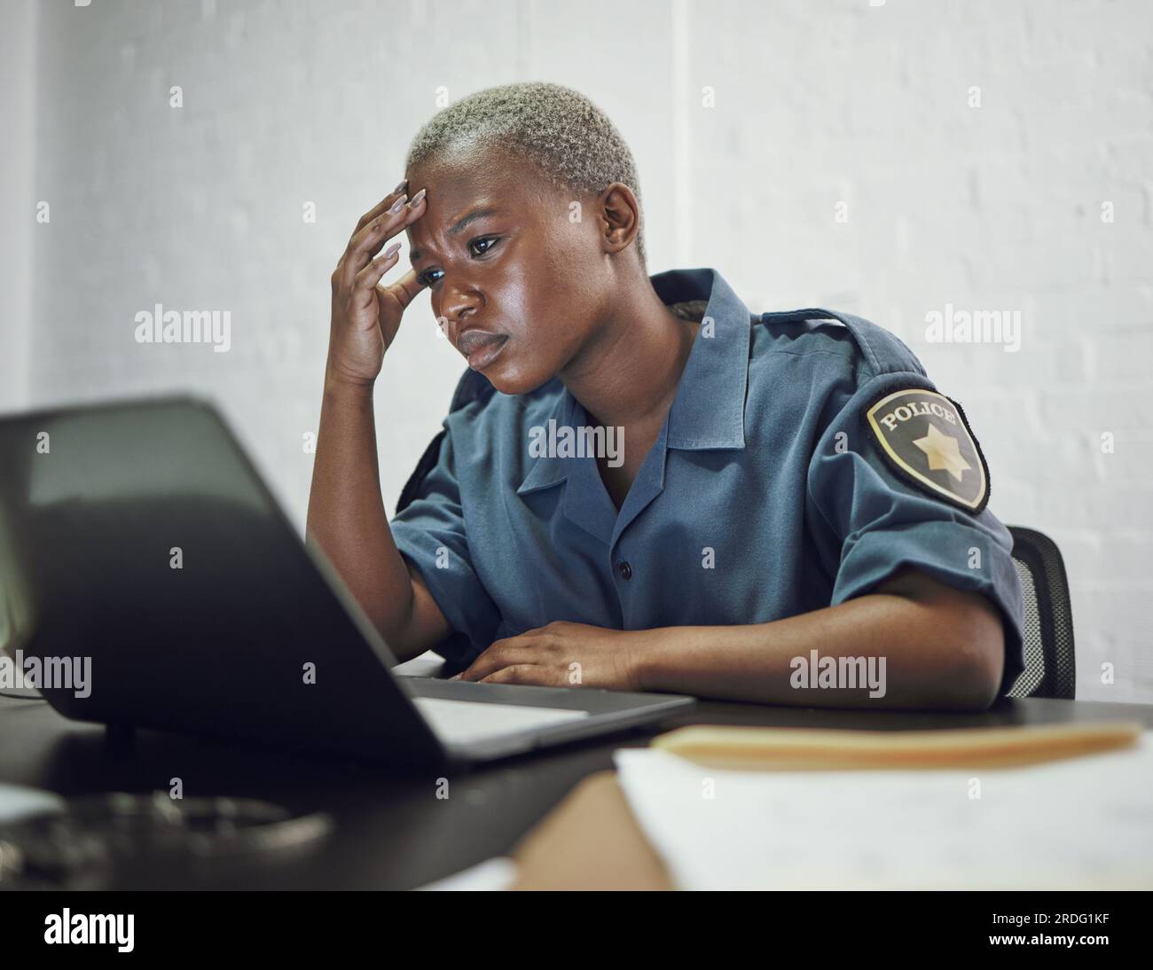 Fatiqued Police Officer