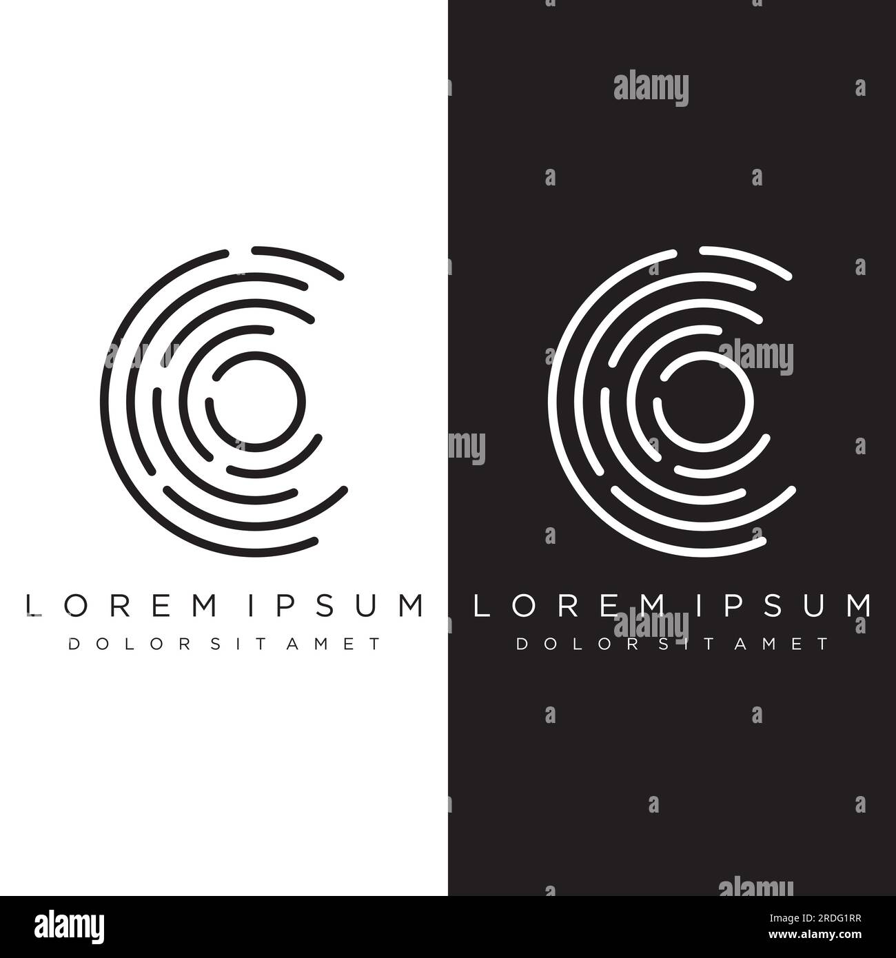 Modern human fingerprint logotype. Fingerprint for identity, business ...