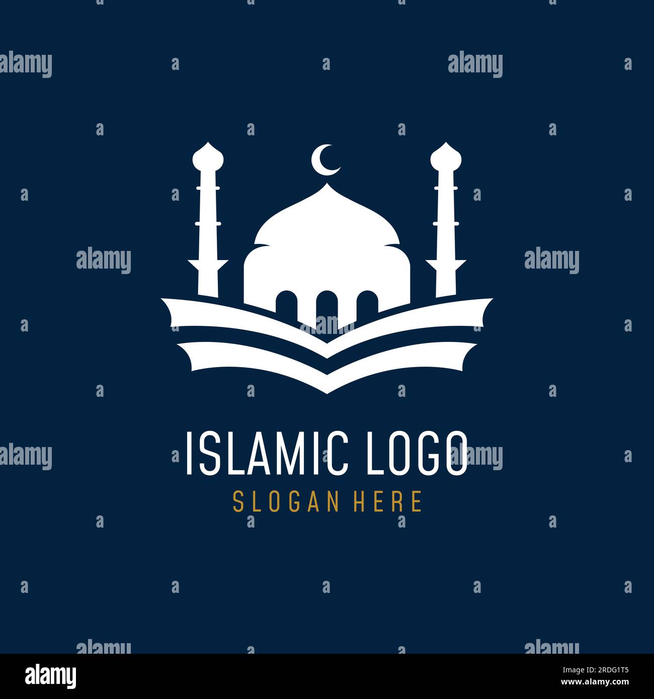 Unique,modern and creative luxury mosque logo with monogram.Logo for ...