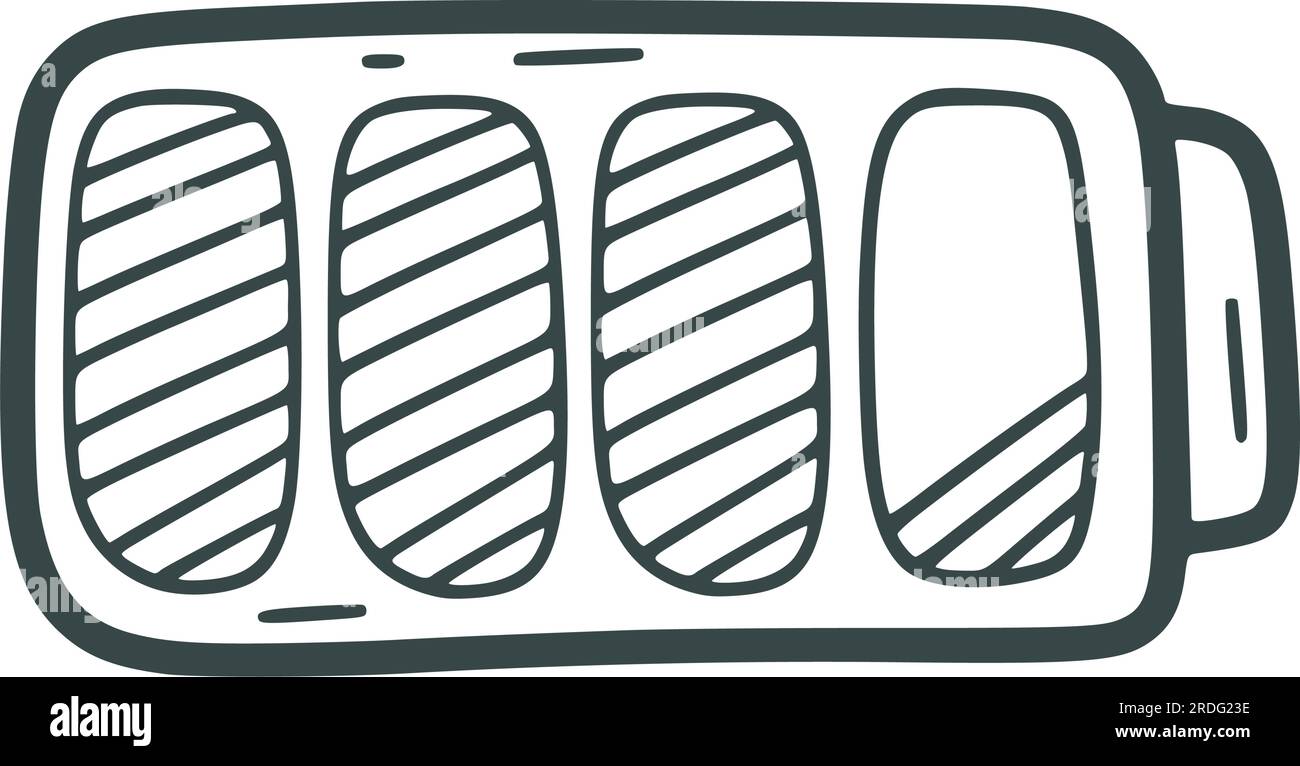 Hand drawn battery vector illustration Stock Vector Image & Art - Alamy