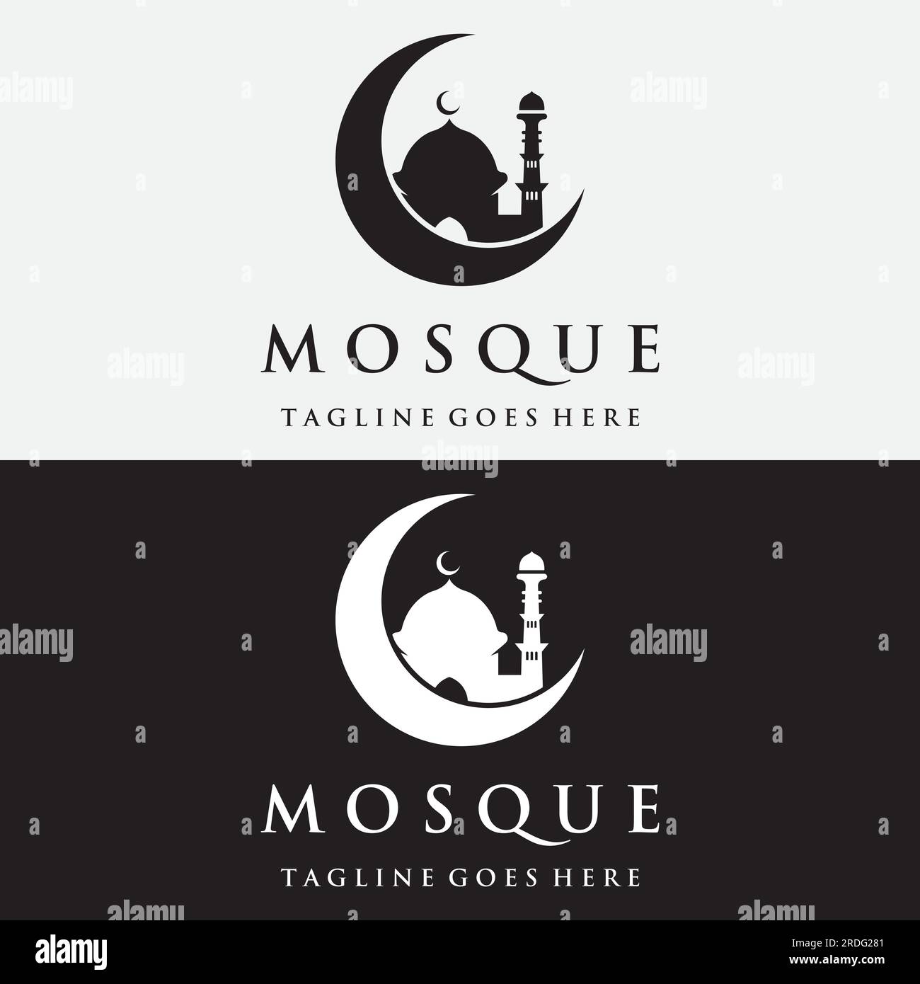 Unique,modern and creative luxury mosque logo with monogram.Logo for ...