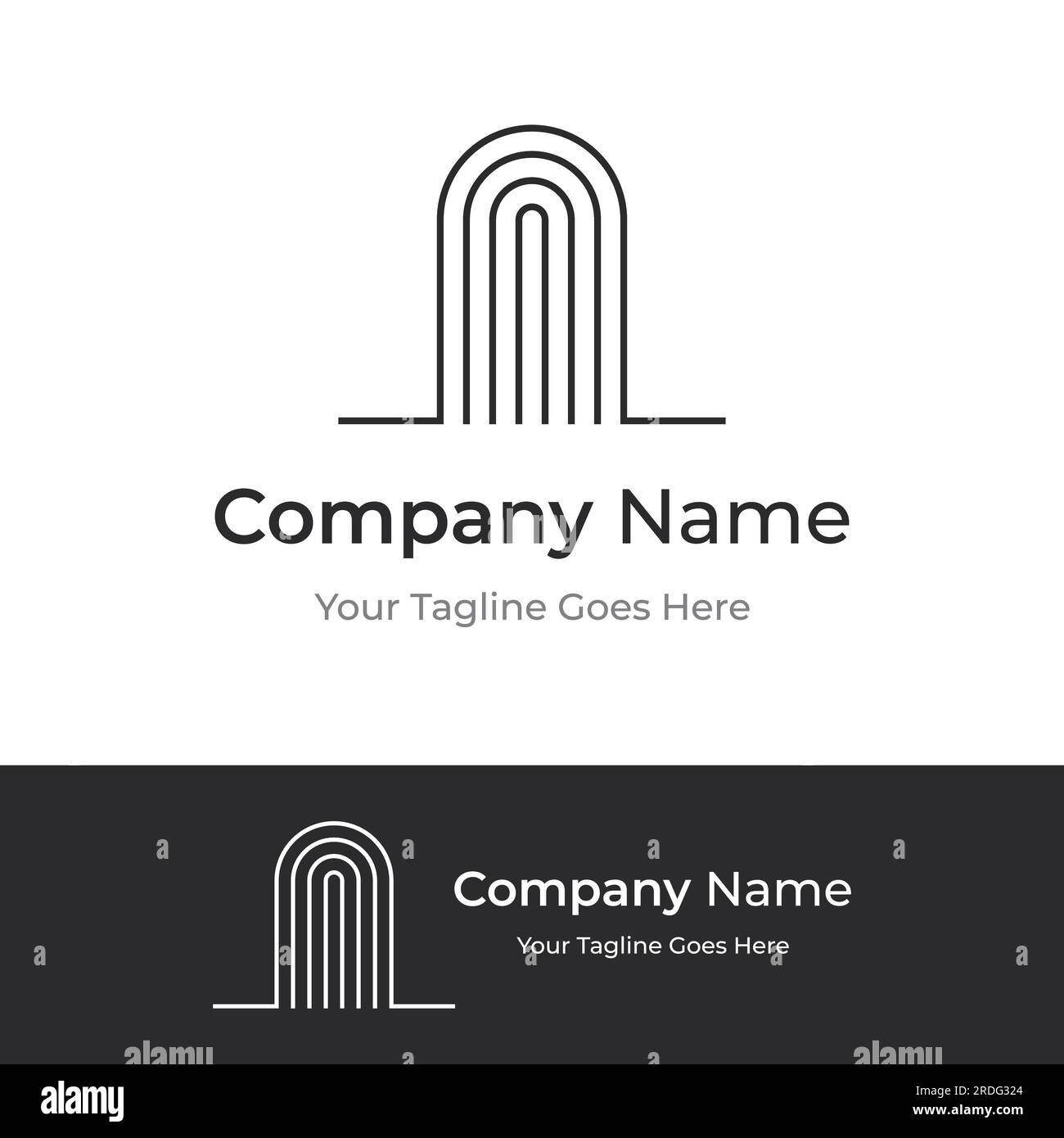 Simple open door abstract logo design, interior with geometric shapes ...