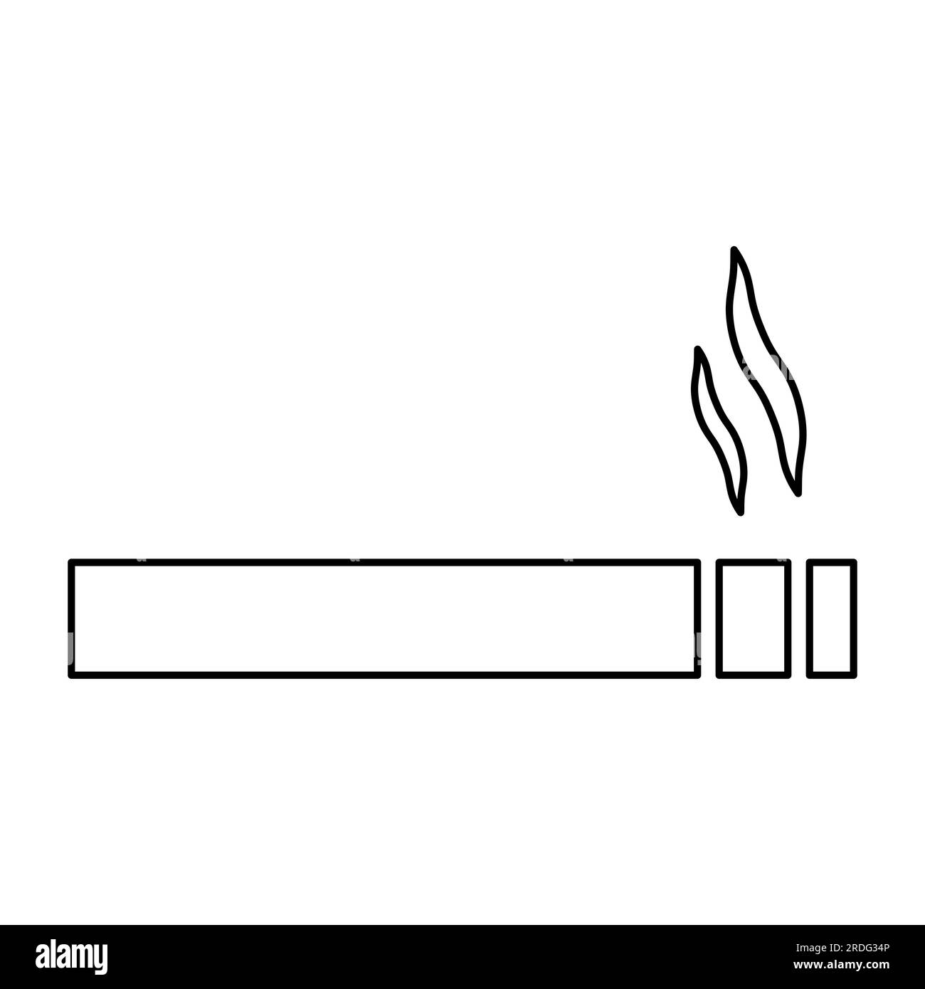 Cigarette line icon. Smoke symbol. Vector illustration isolated on ...