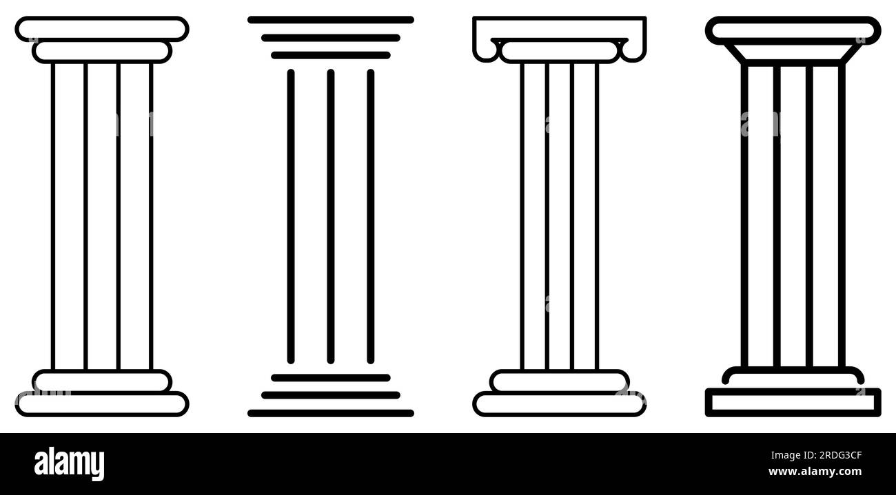 Column icon set. Vector illustration Stock Vector Image & Art - Alamy