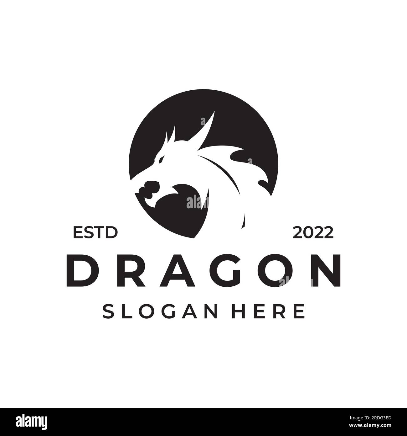 Dragon head drawing Stock Vector Images - Alamy