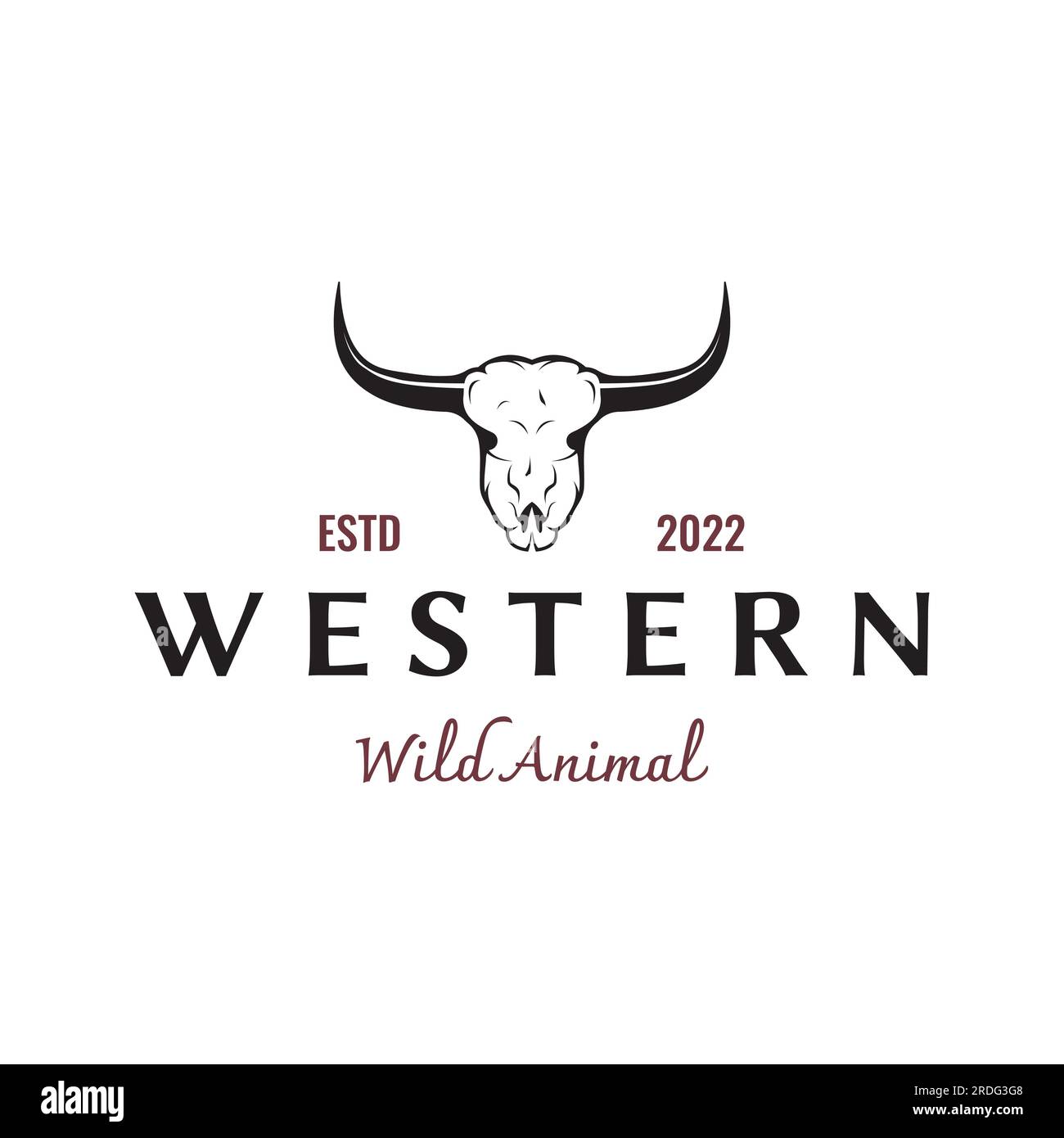 Vintage bull, cow and buffalo long horn logo. for badges, restaurant ...