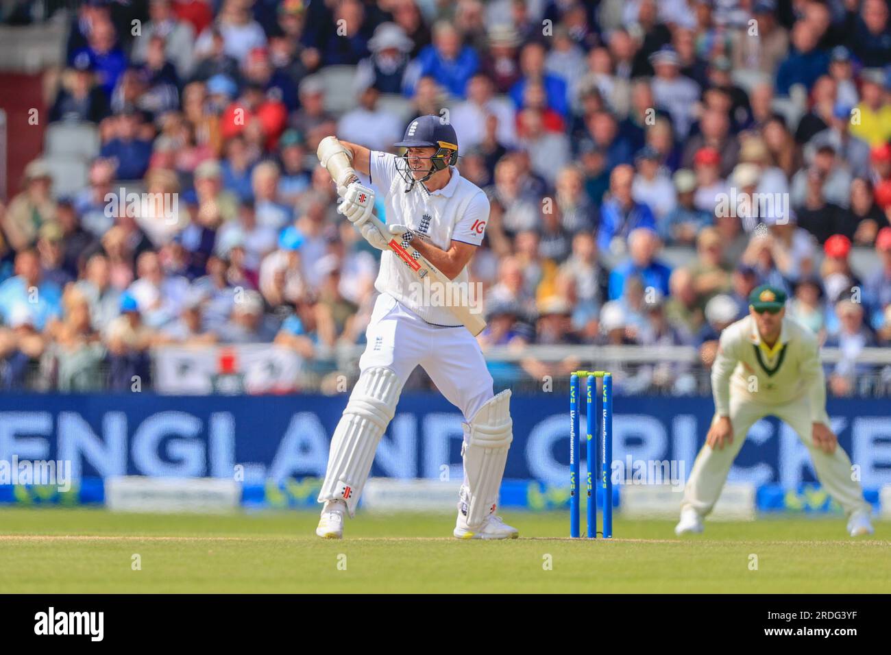 James Anderson of England batting for England during the LV= Insurance ...