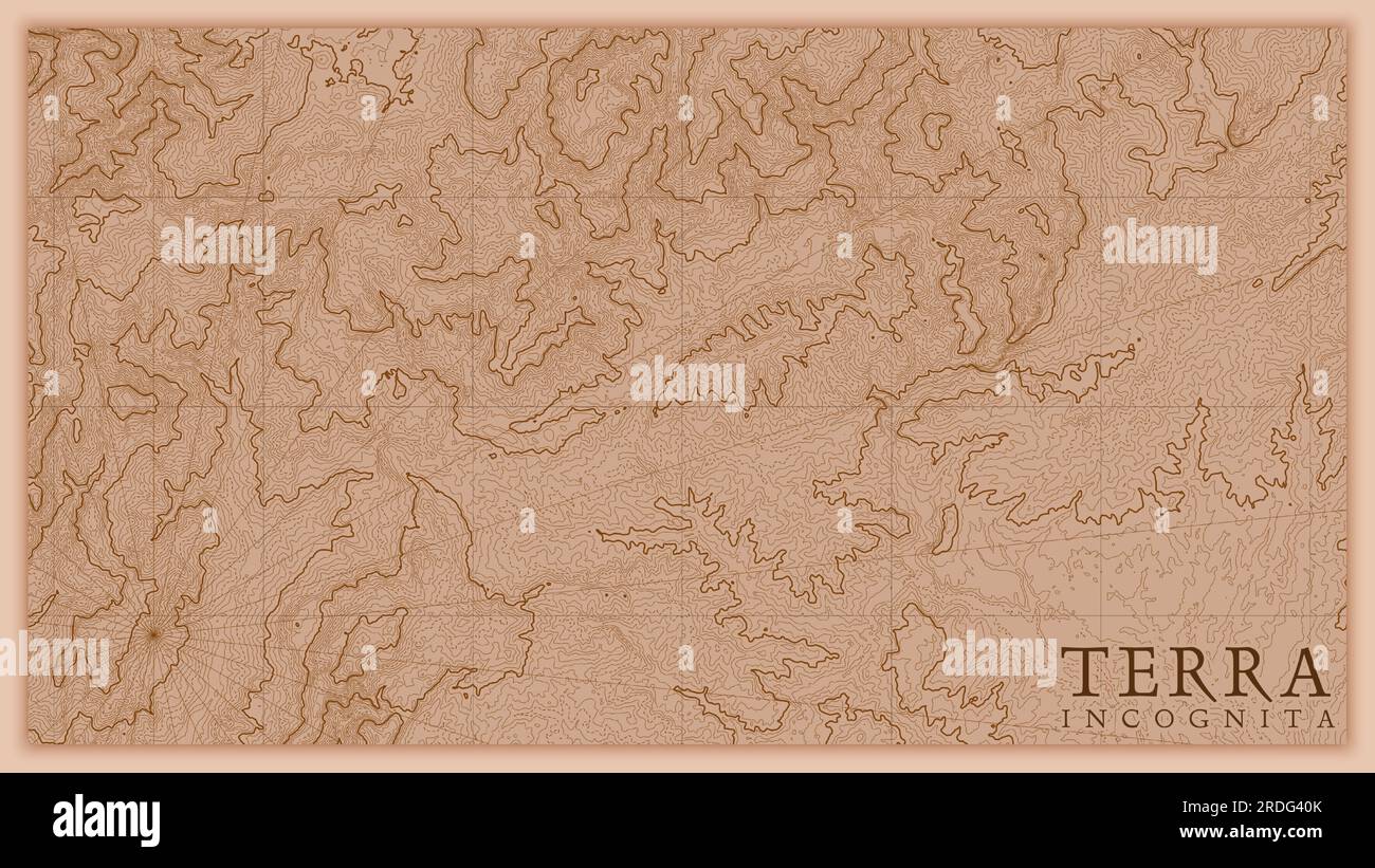 Ancient abstract earth relief old map. Generated conceptual vector ...