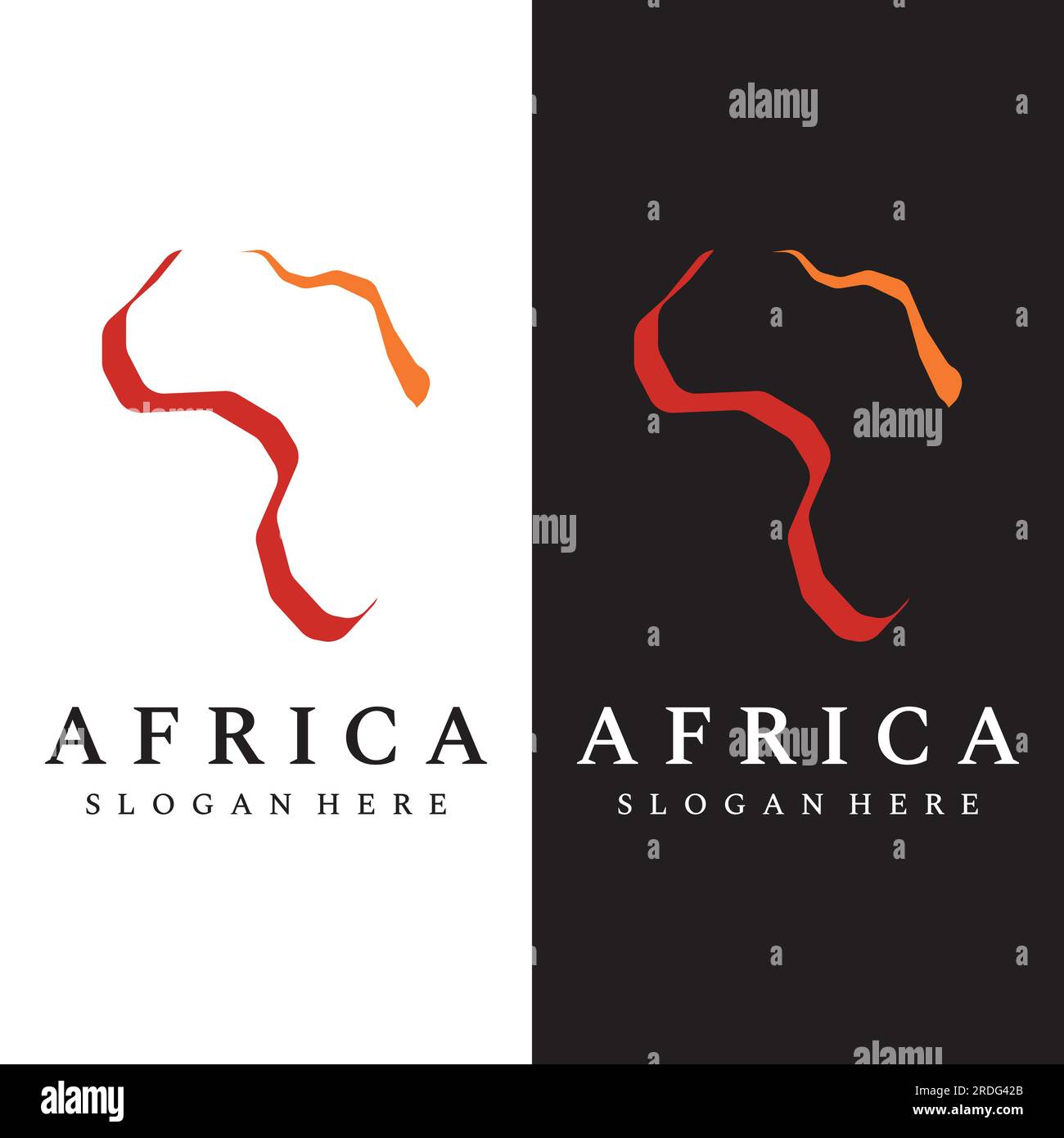 African continent map abstract logo, africa travel and tours. With ...