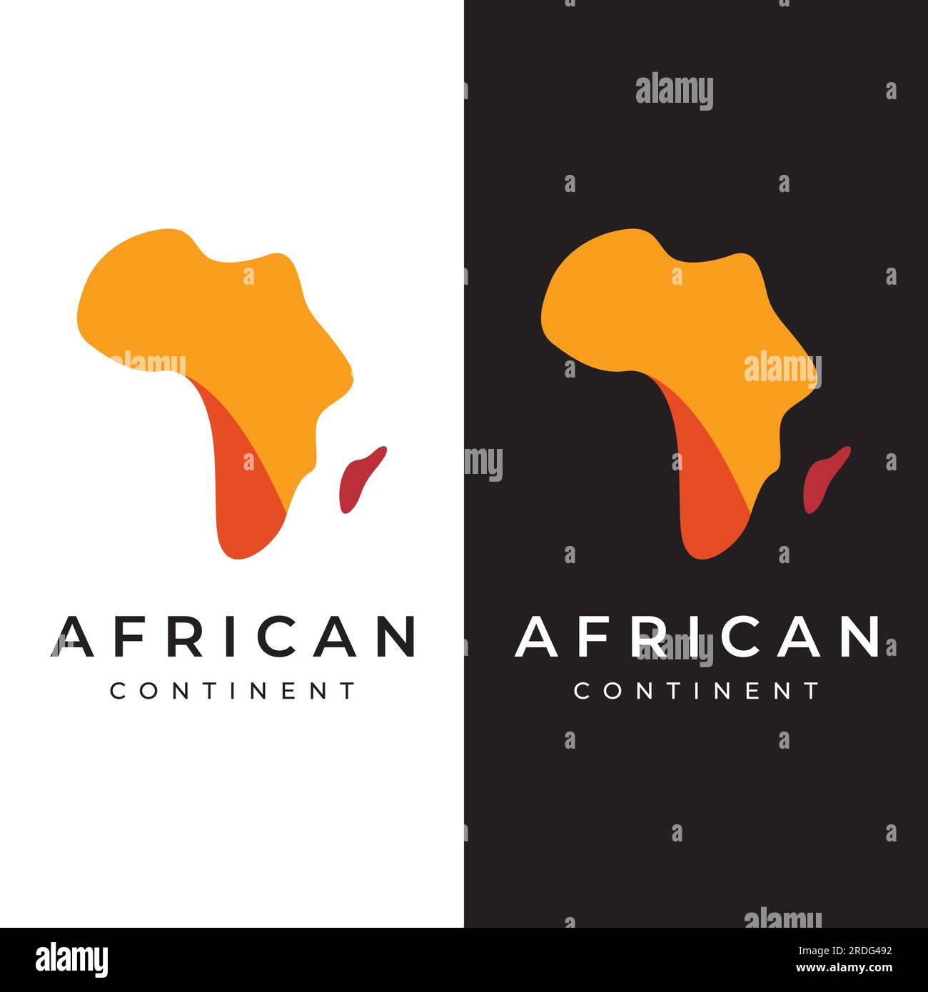 African continent map abstract logo, africa travel and tours. With ...