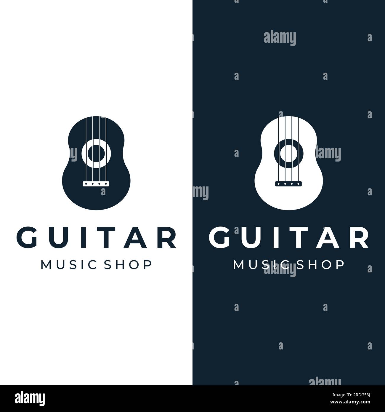 Simple shape guitar musical instrument logo, music, band, live music ...