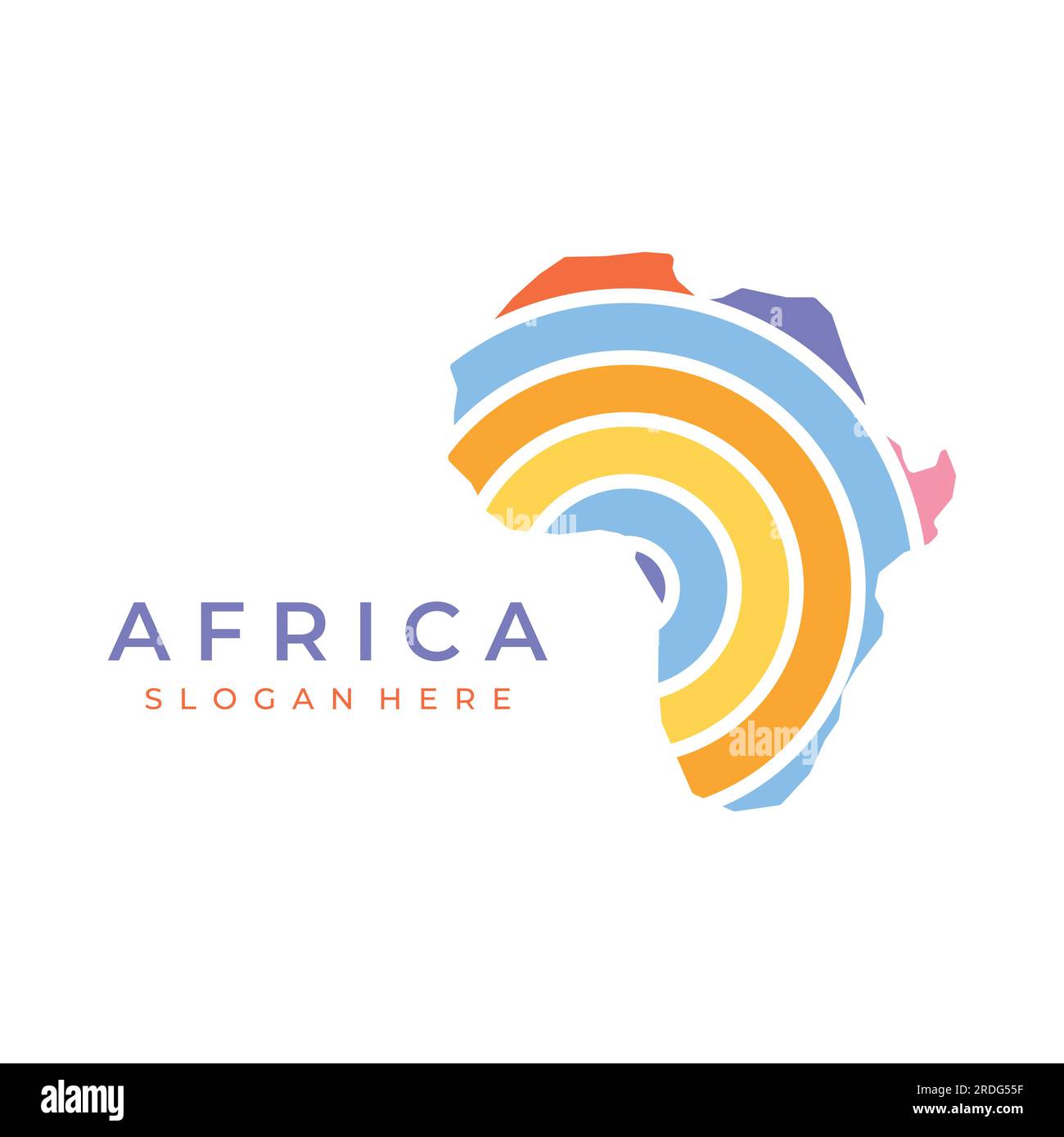 African continent map abstract logo, africa travel and tours. With ...