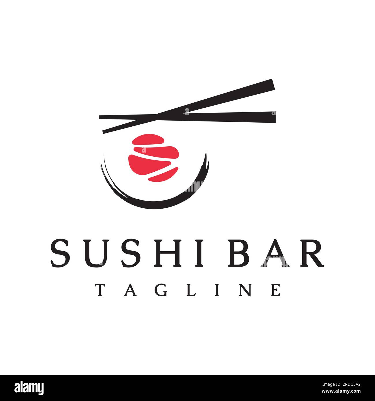 Sushi Logo Templateseafood Or Traditional Japanese Cuisine With Salmon Delicious Foodlogo For
