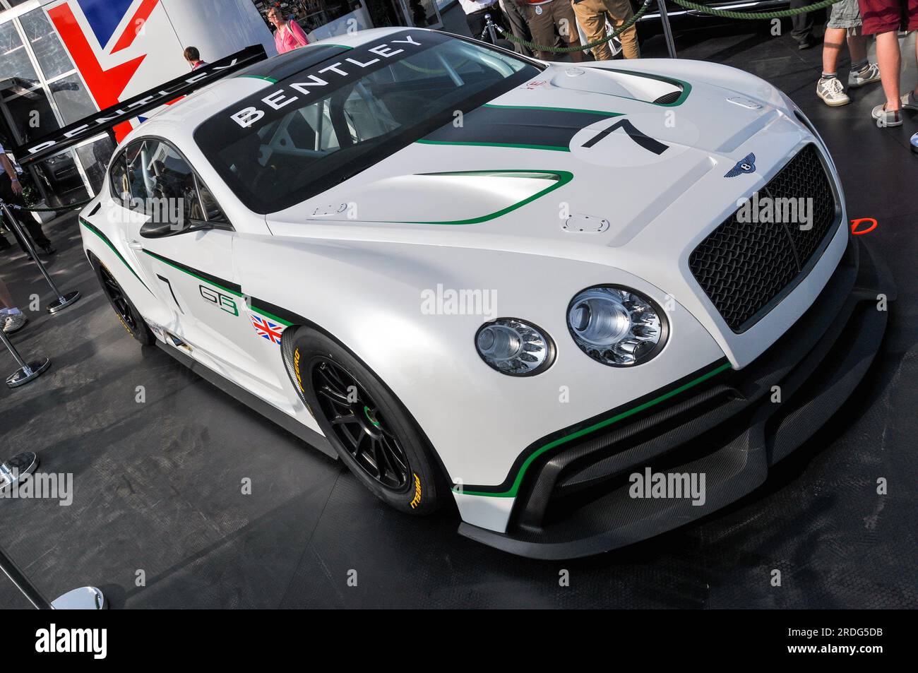 Bentley Continental GT3-R racing car on display at the Goodwood ...