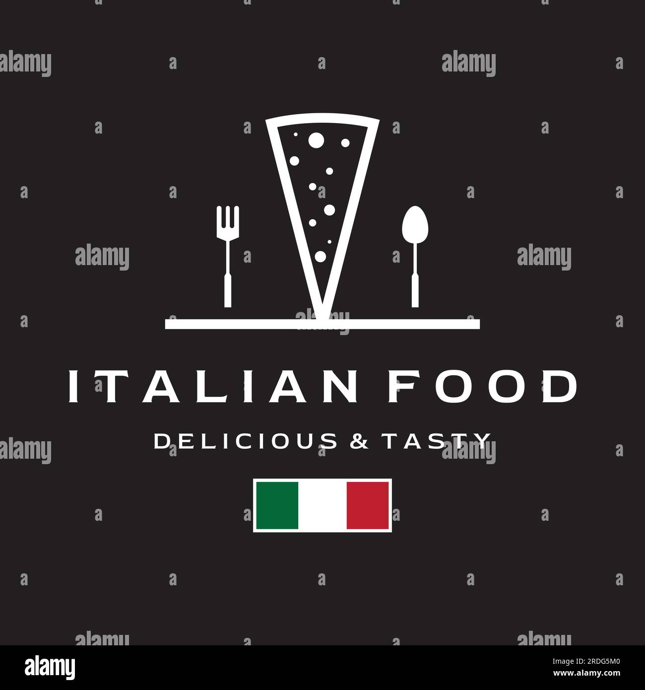 Delicious and delicious italian food logo design .With vintage food ...