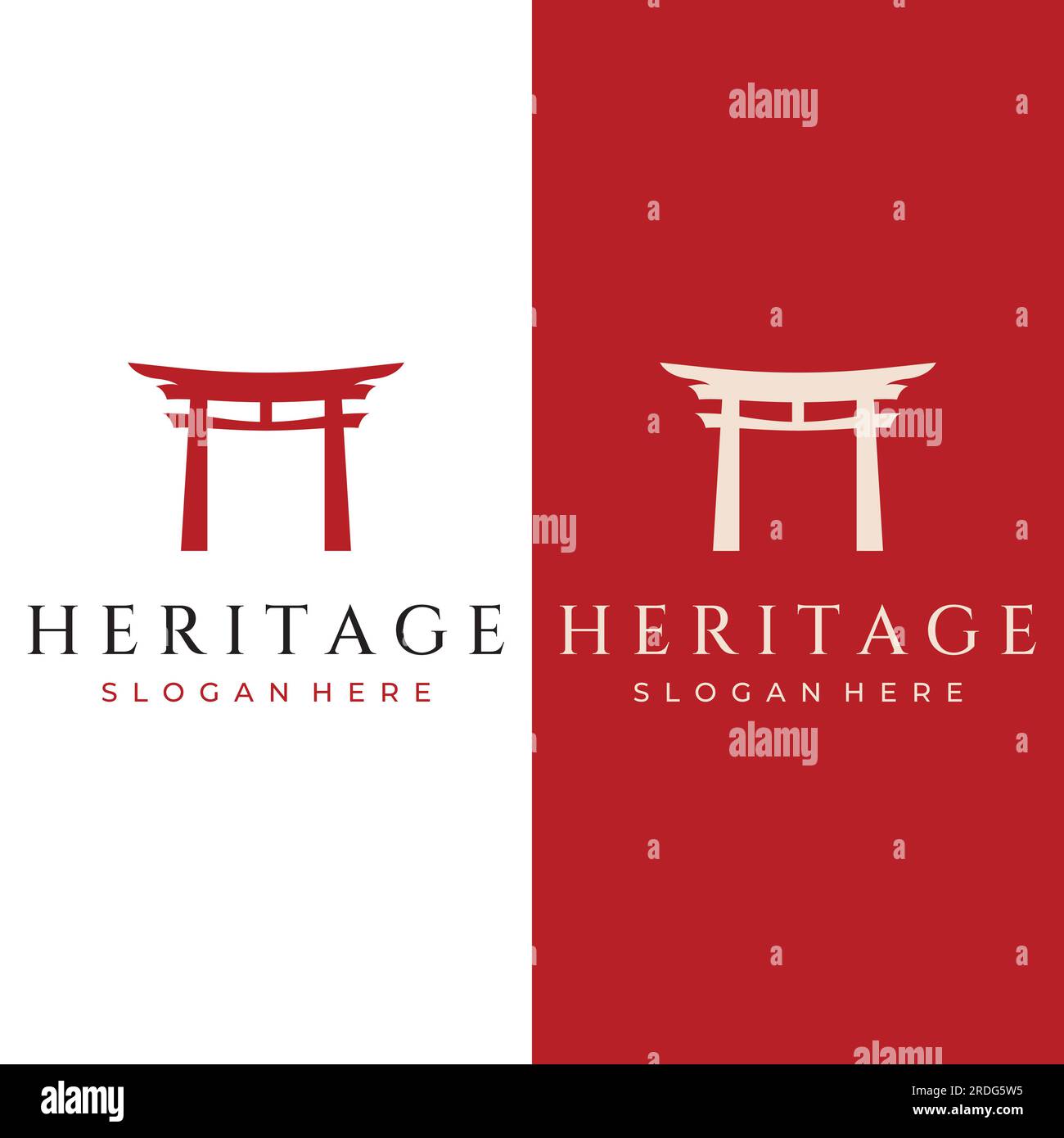 Japanese ancient tori gate logo design. Japanese heritage, culture and ...