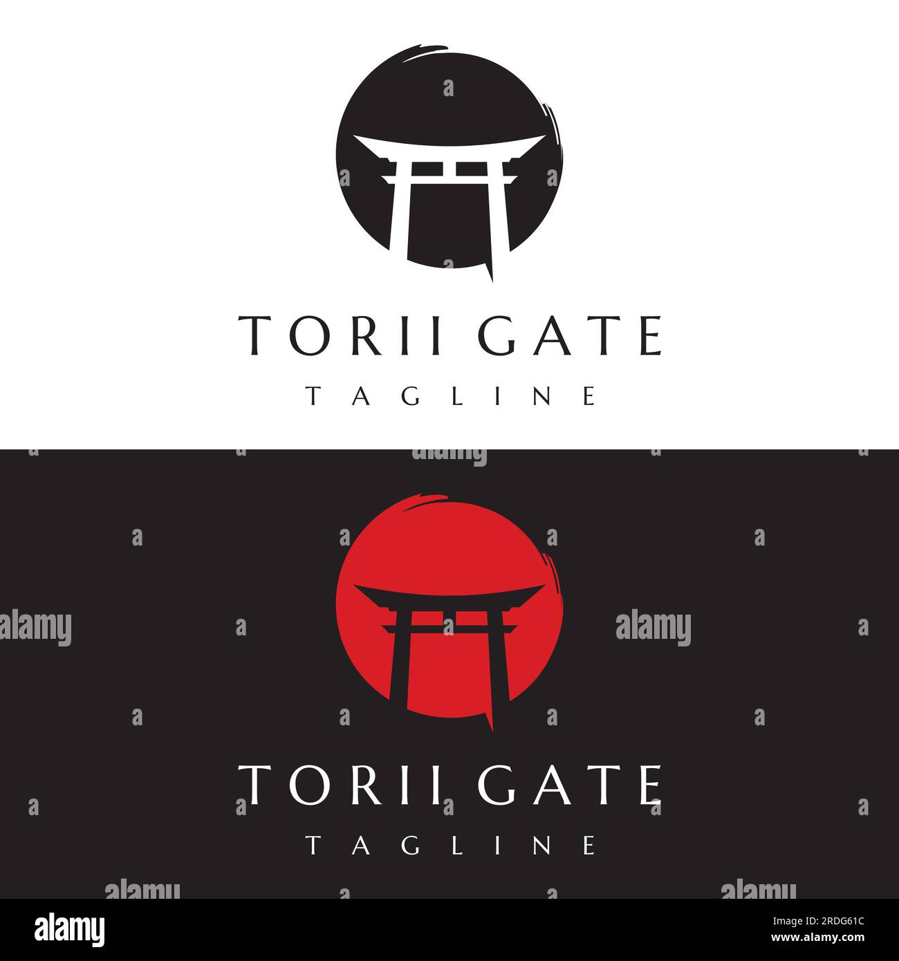Japanese ancient tori gate logo design. Japanese heritage, culture and ...