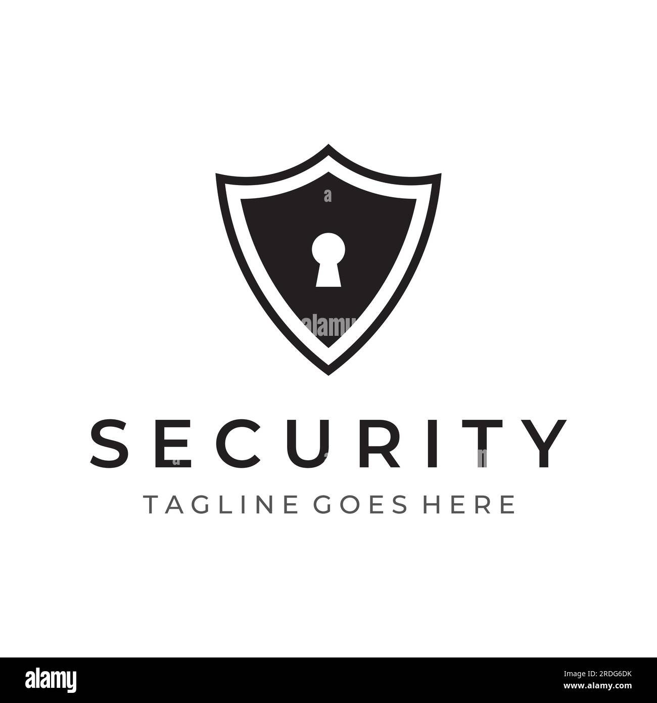 Creative design of technology digital cyber security logo with modern ...