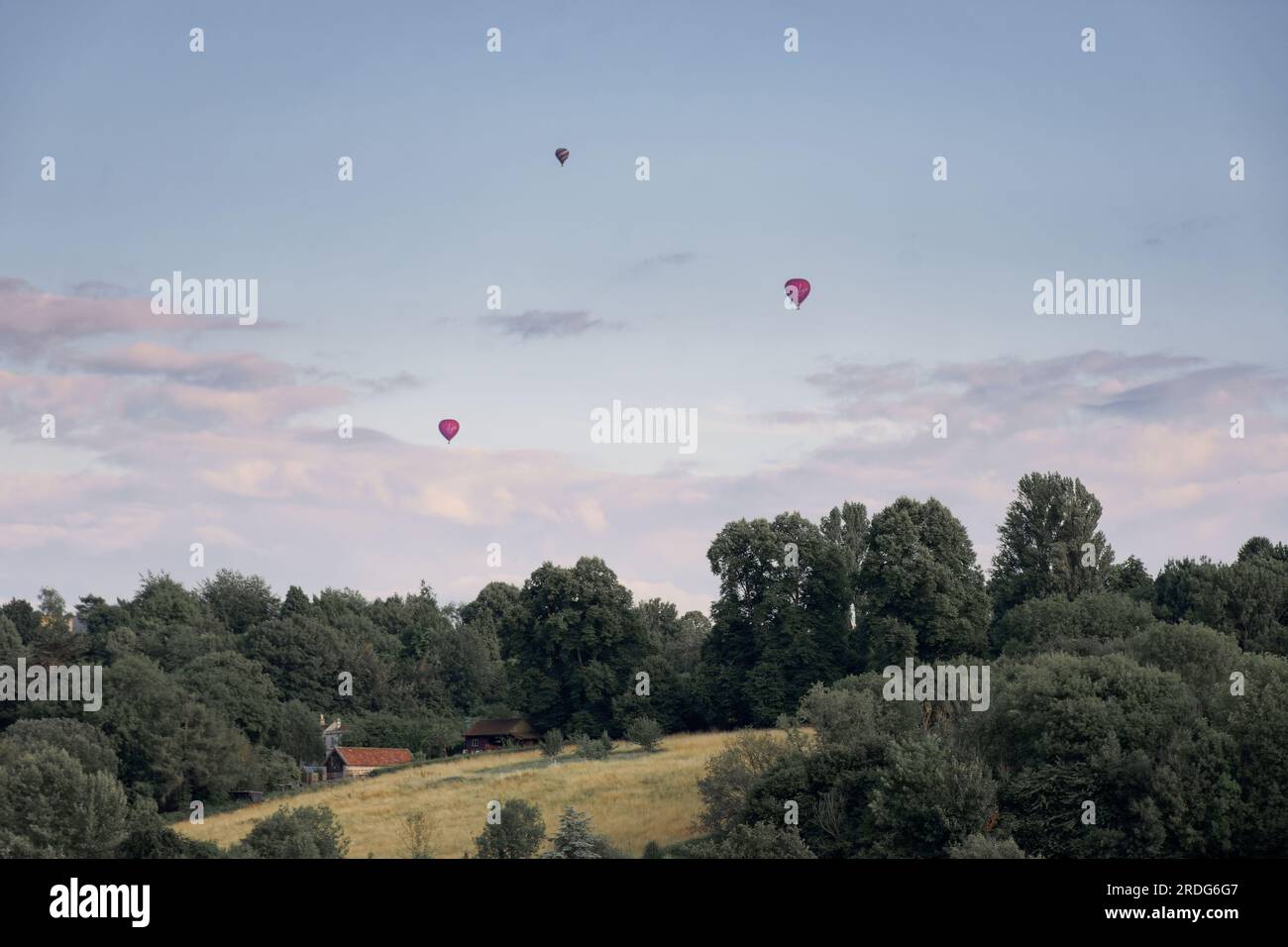 hot air balloons in Bath Stock Photo - Alamy