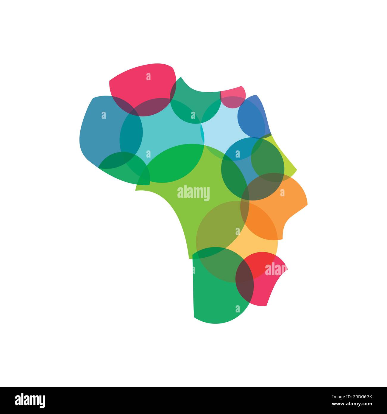 African continent map abstract logo, africa travel and tours. With ...