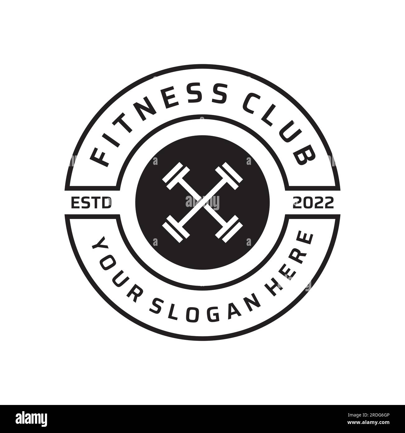 Creative silhouette dumbbells and barbell logo. Dumbbells and barbells ...