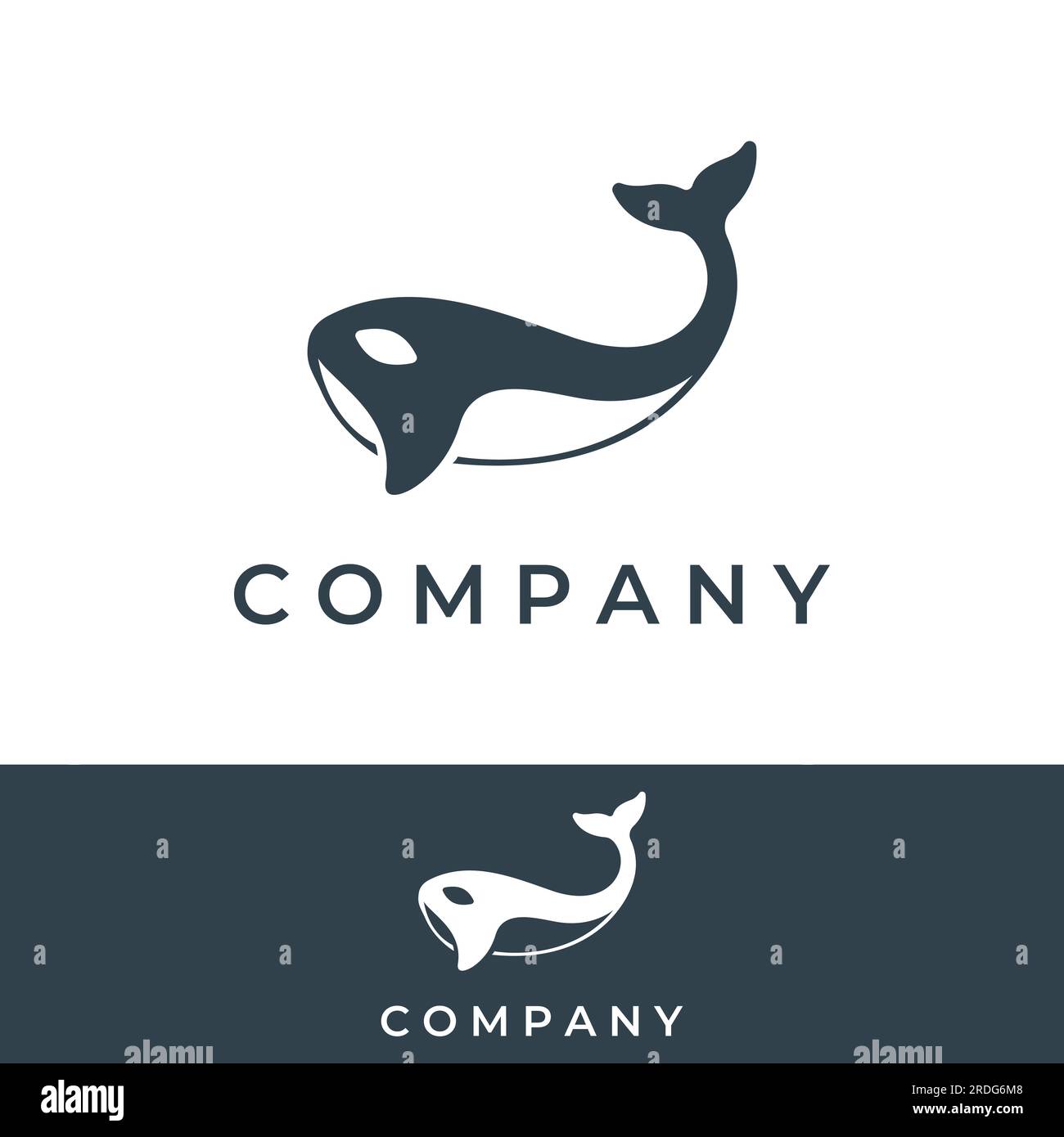Simple black orca whale animal logo creative design. Killer underwater ...
