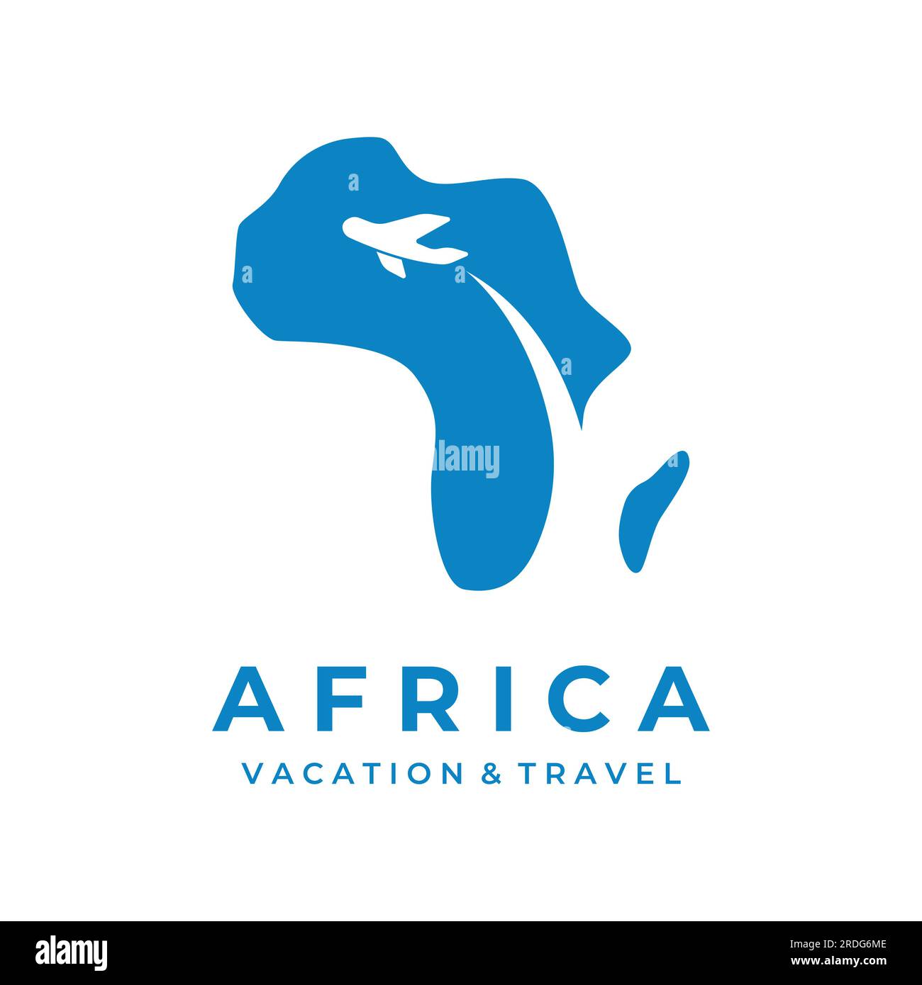 African continent map abstract logo, africa travel and tours. With ...