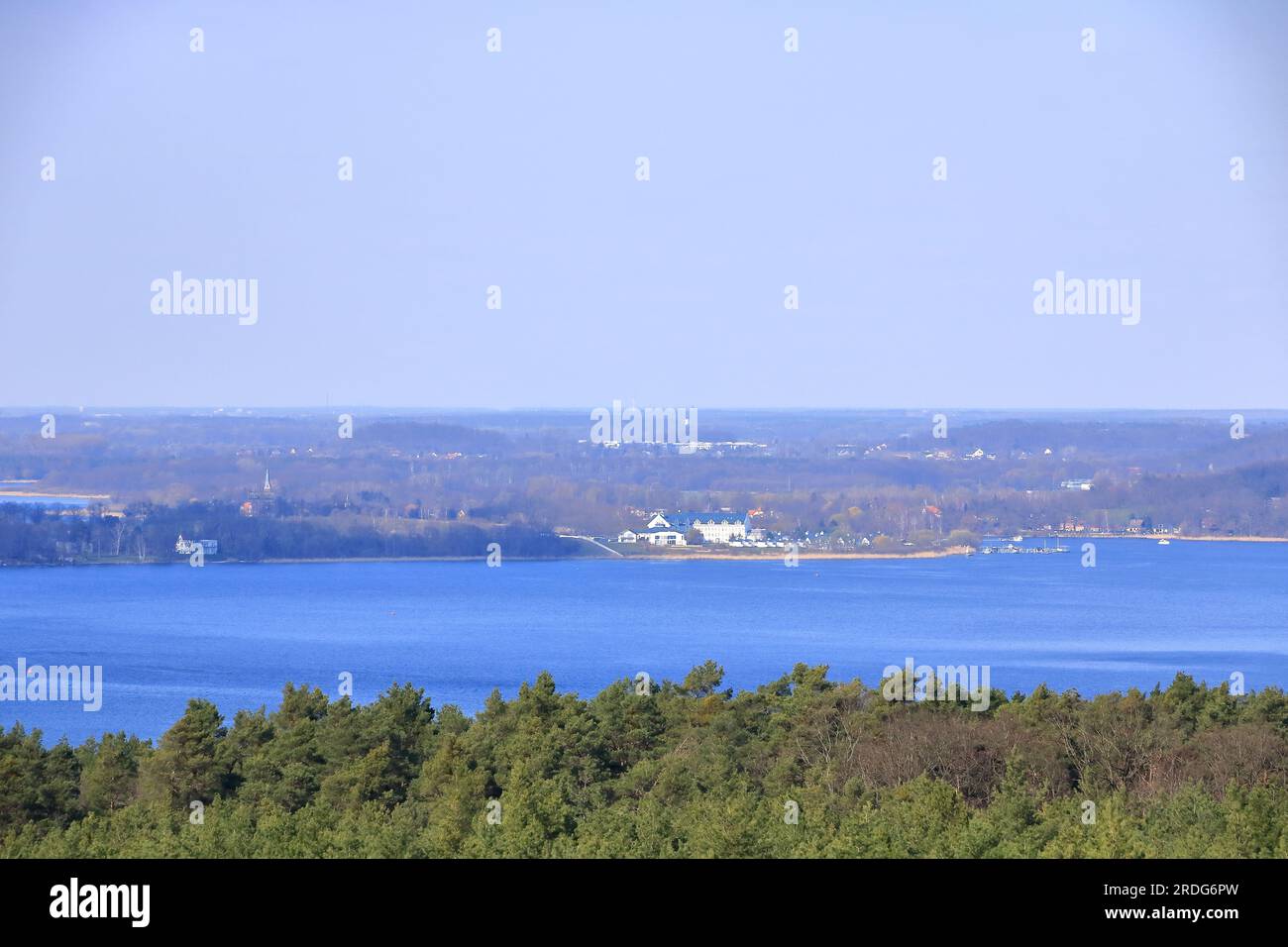 aerial view of the lake Schwielow, potsdam, berlin from the ...