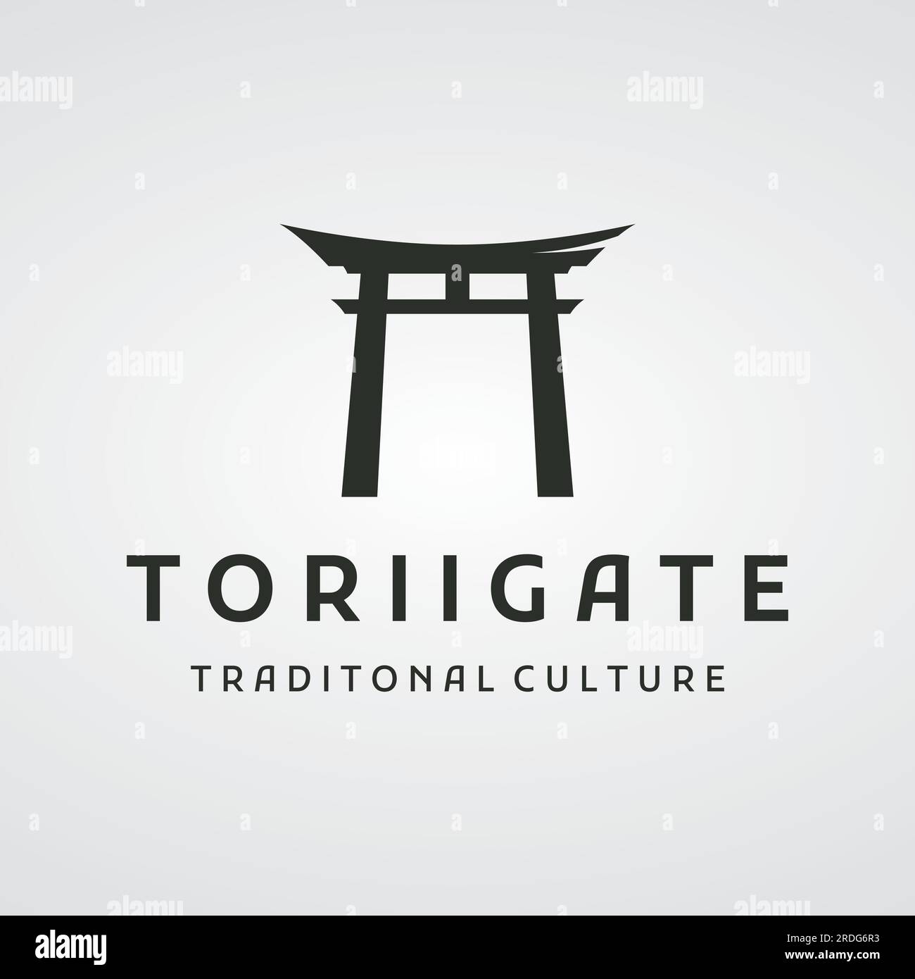 Japanese ancient tori gate logo design. Japanese heritage, culture and ...
