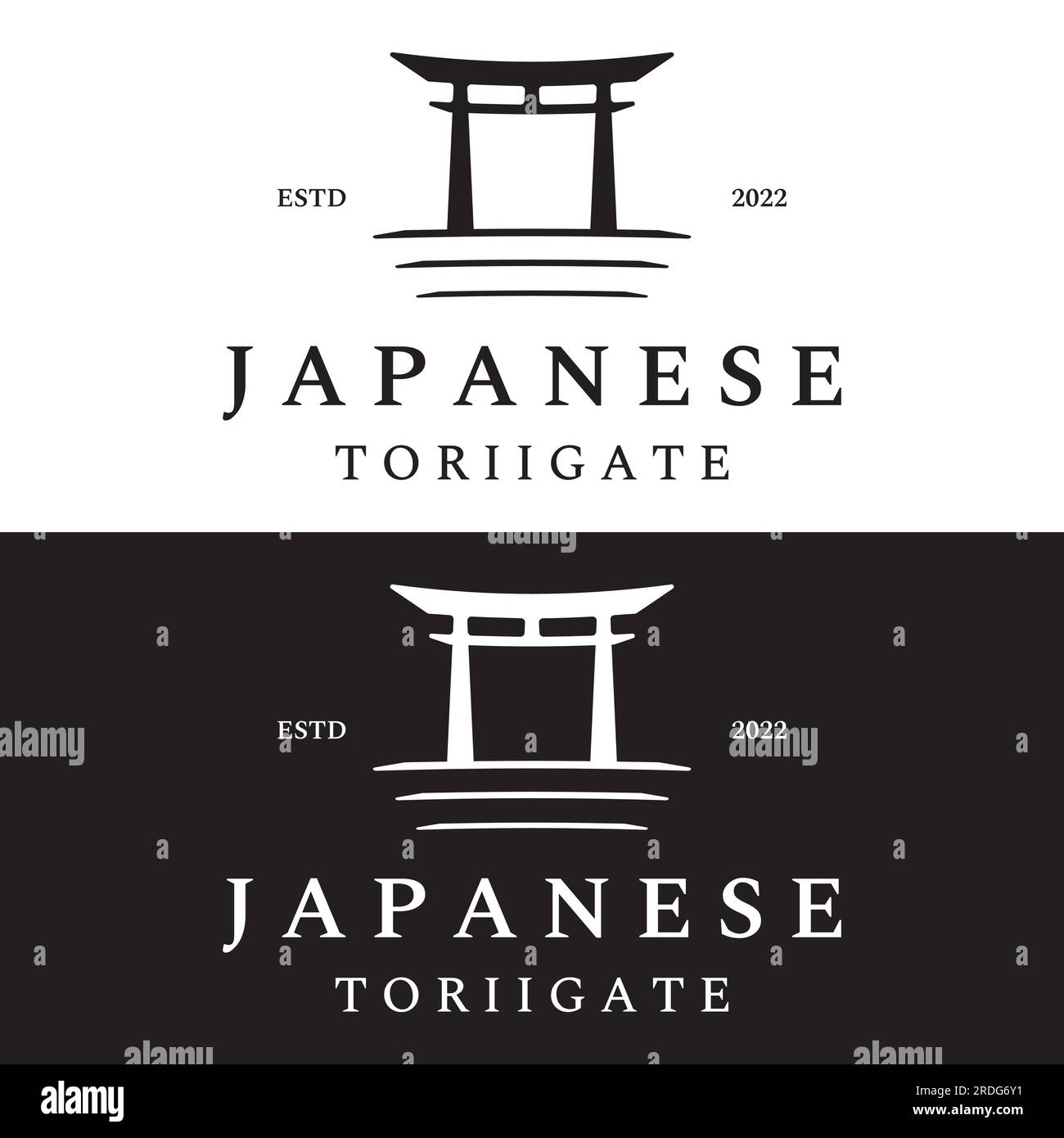 Japanese ancient tori gate logo design. Japanese heritage, culture and ...
