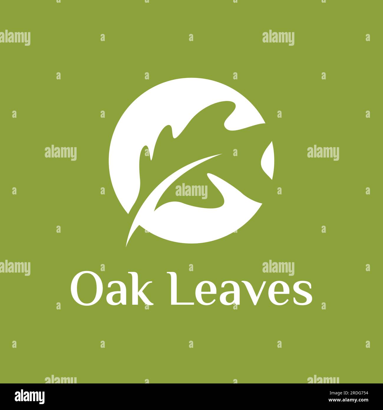 Autumn oak leaf logo and oak tree logo. With editing vector ...