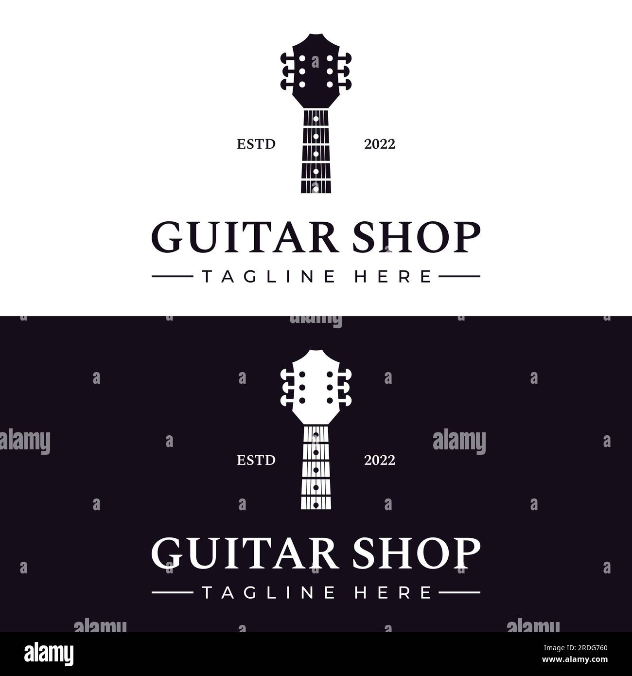 Simple shape guitar musical instrument logo, music, band, live music ...