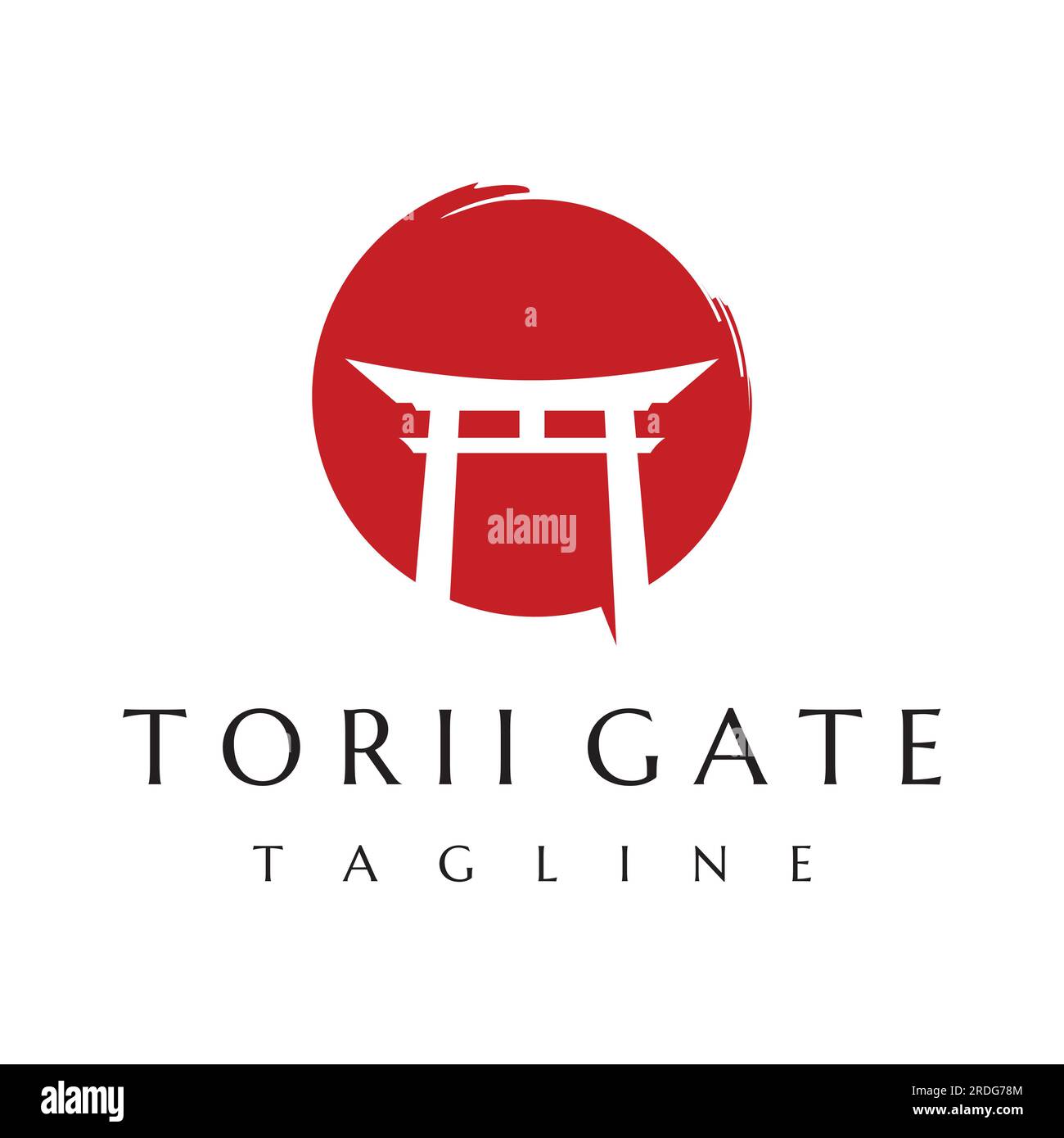 Japanese ancient tori gate logo design. Japanese heritage, culture and ...