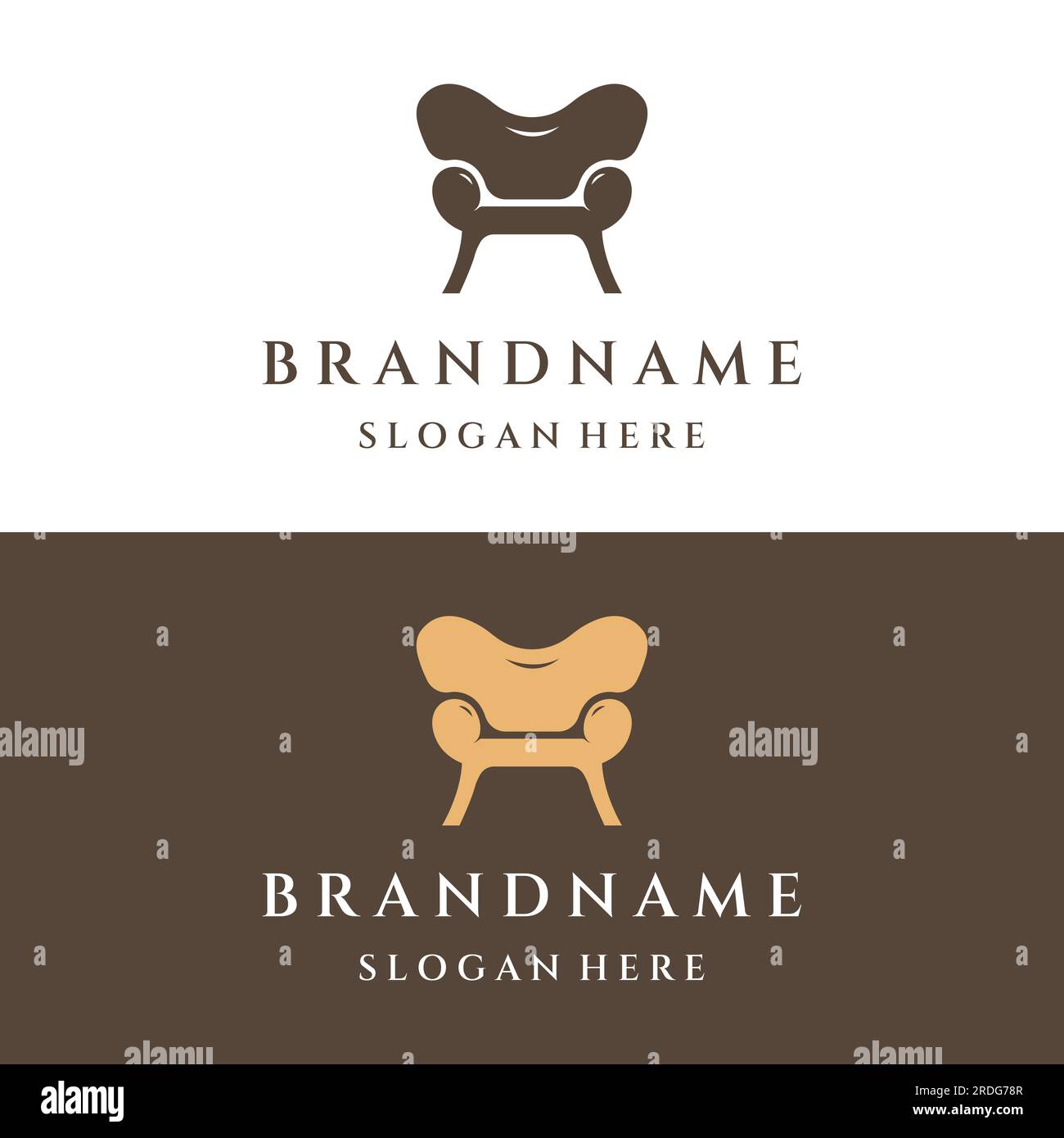 Interior chair furniture logo creative design with modern geometric ...