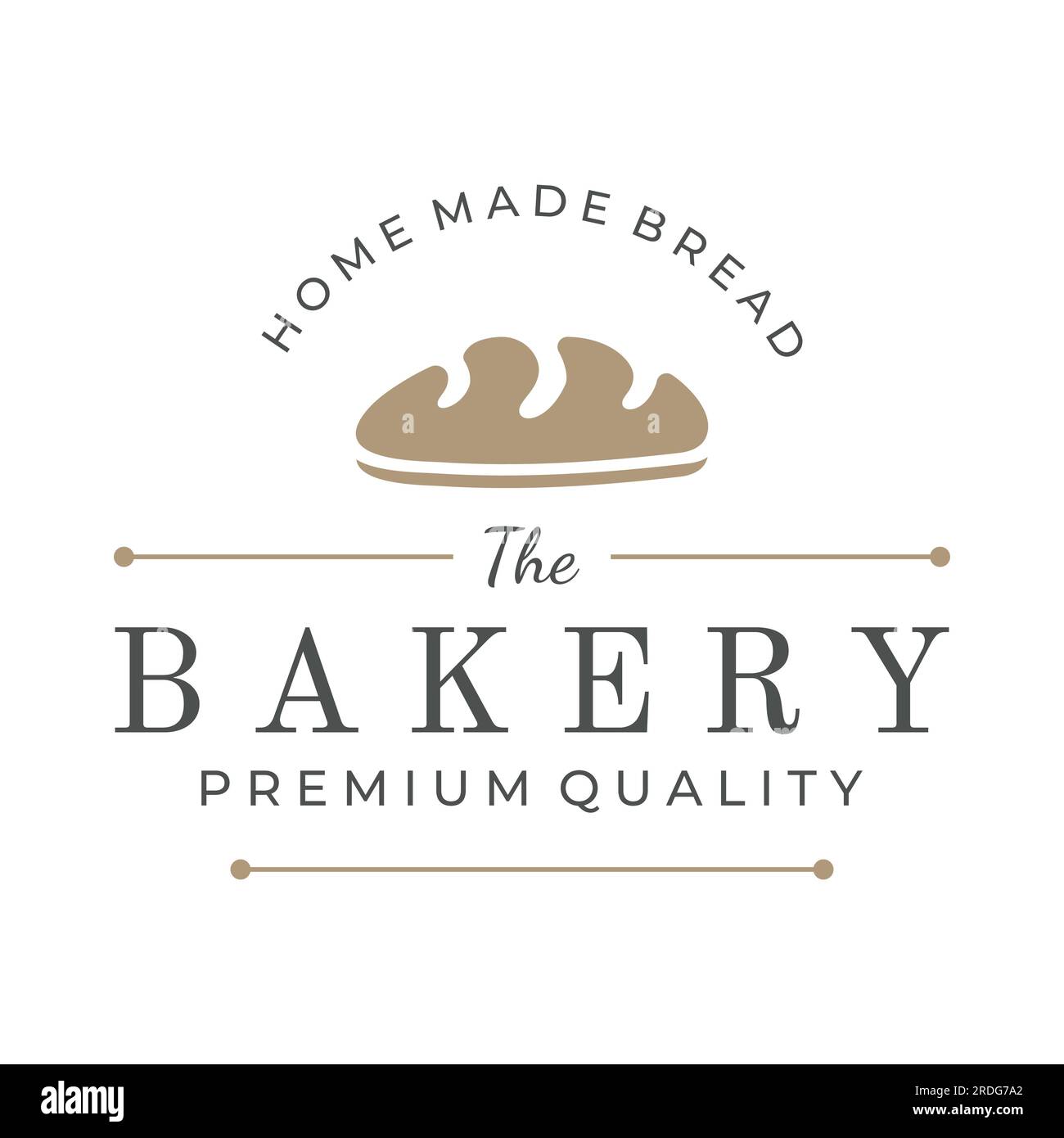 Retro wheat bread logo template. Badge for bakery, home made bakery ...