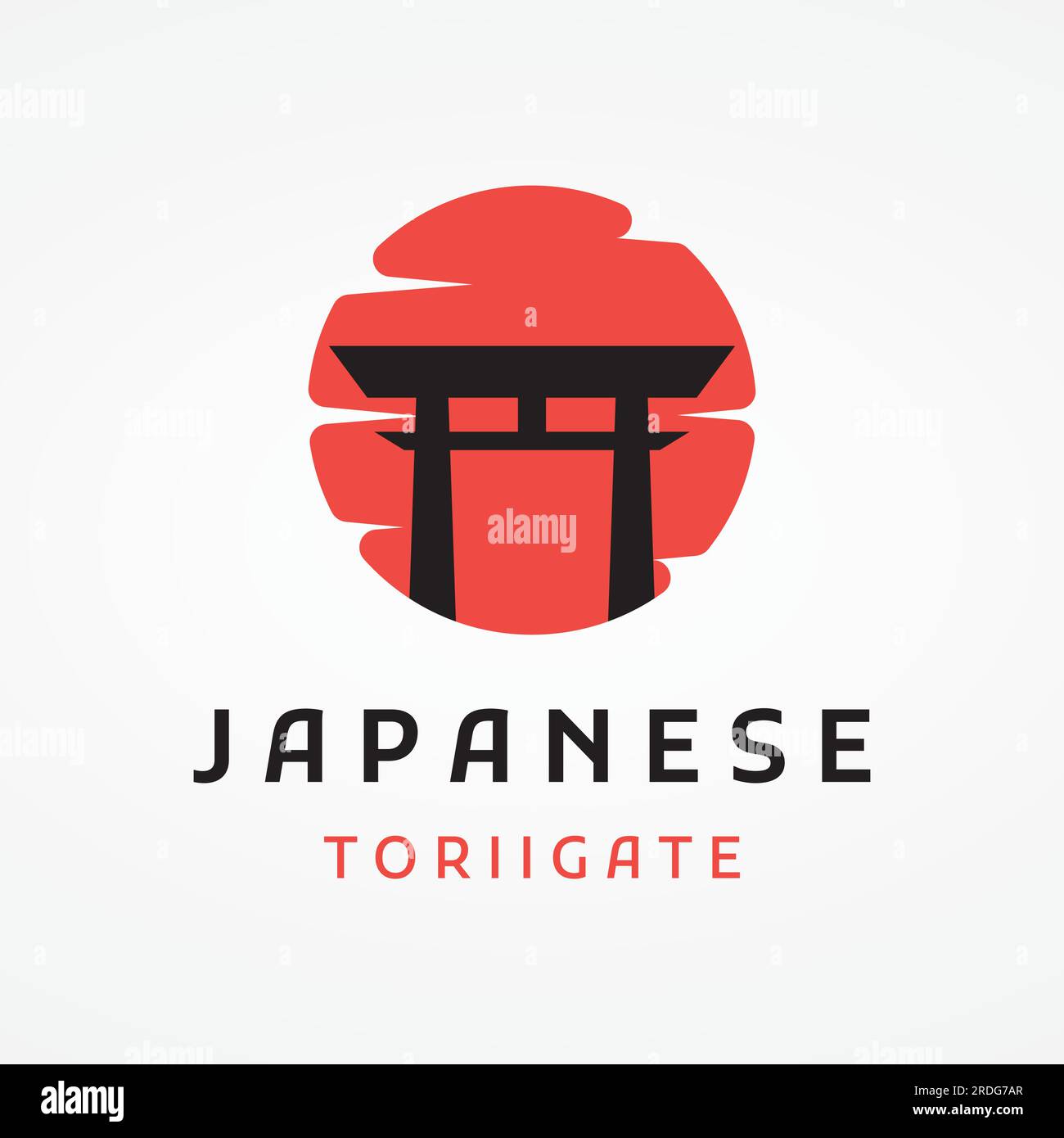 Japanese ancient tori gate logo design. Japanese heritage, culture and ...
