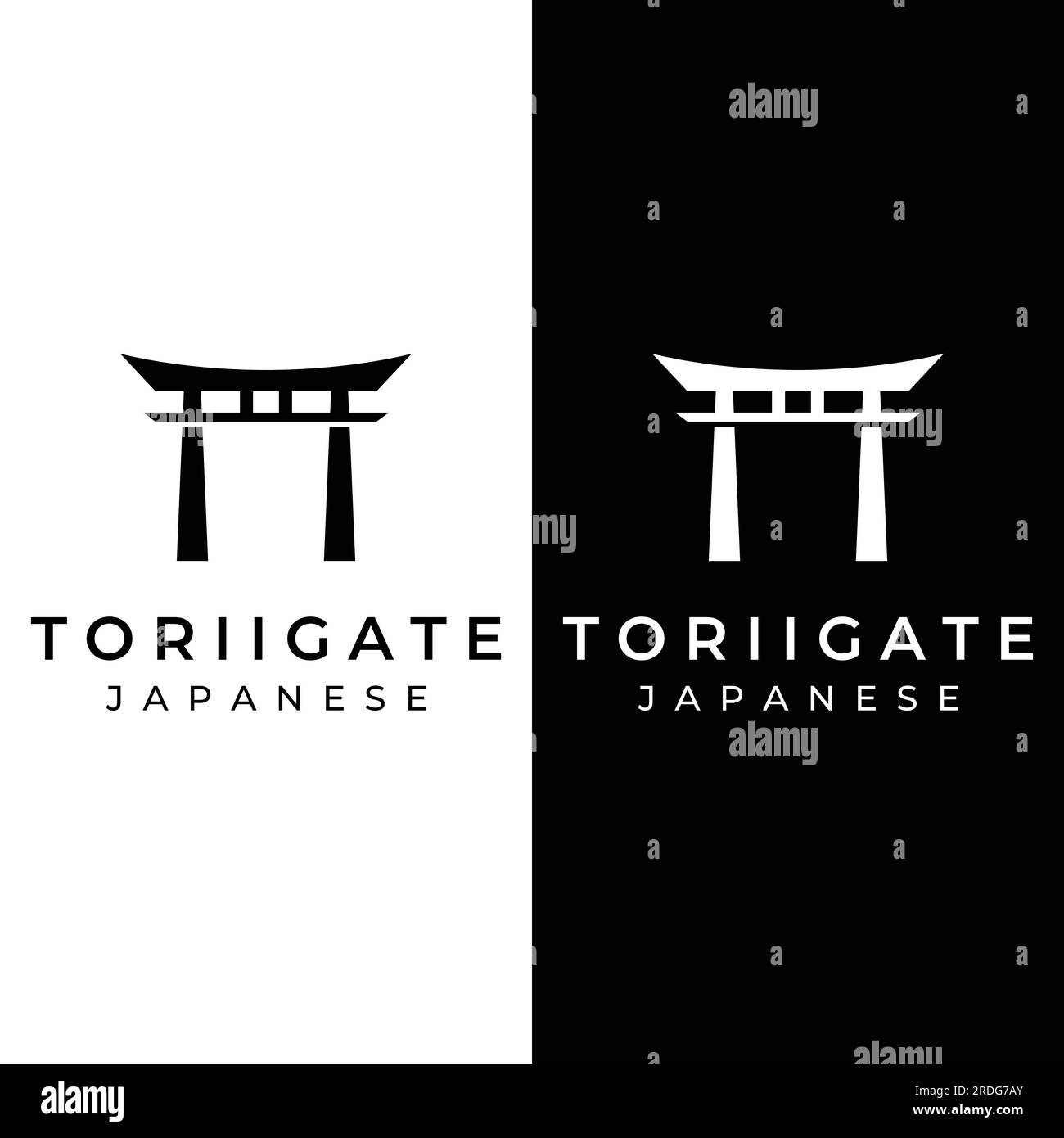 Japanese ancient tori gate logo design. Japanese heritage, culture and ...