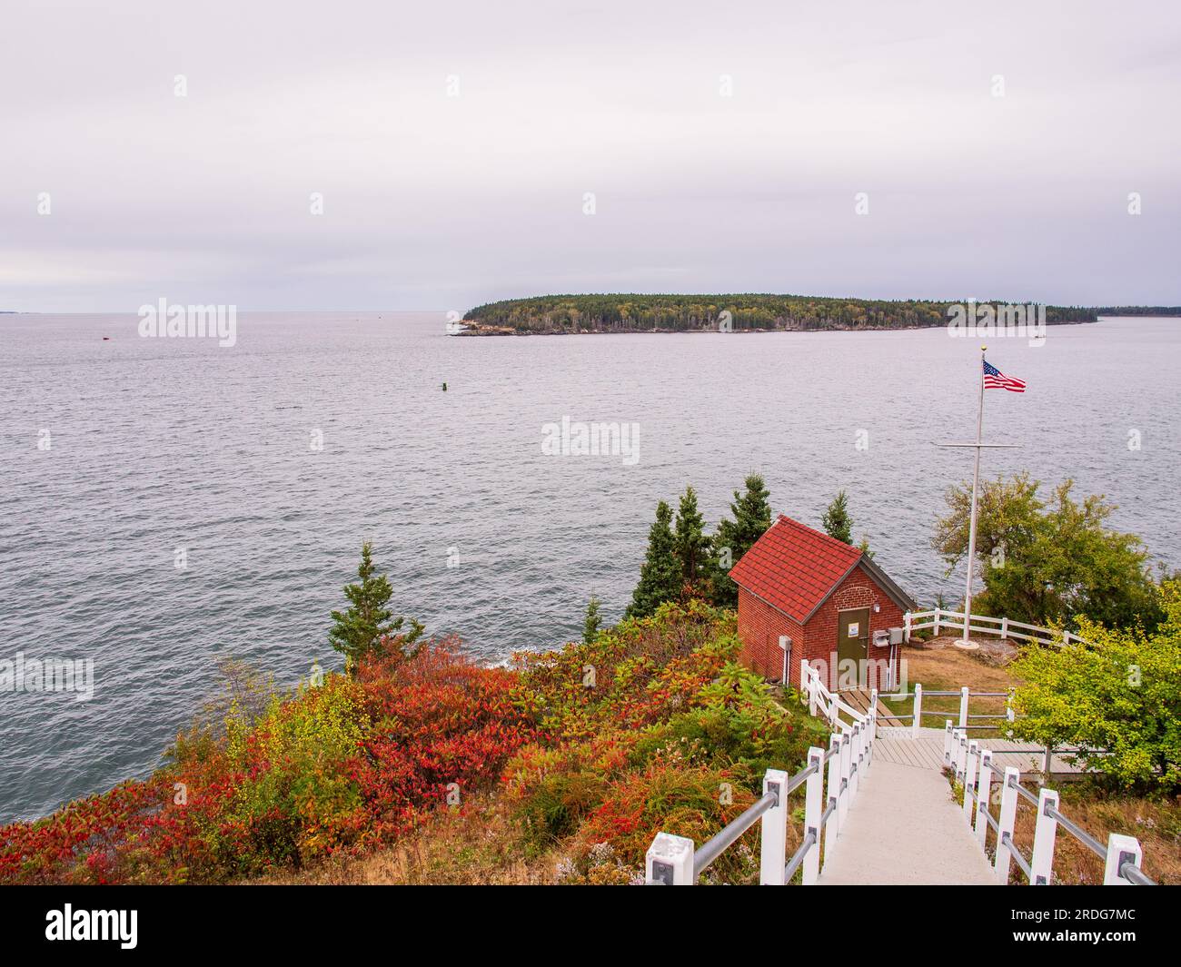 From Owl's Head Lighthouse in Maine, USA, behold a captivating view of ...