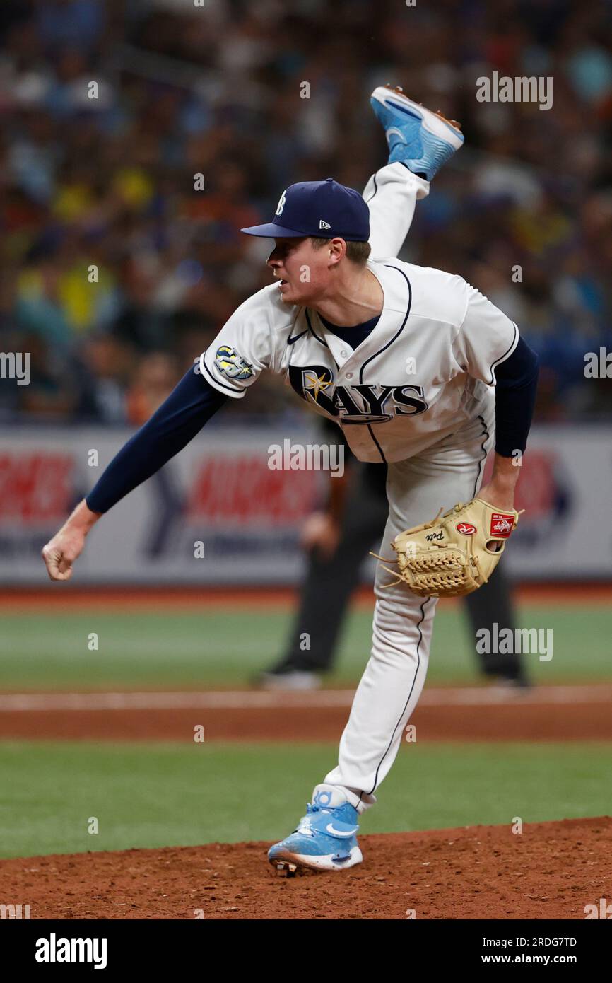 Tampa Bay Rays relief pitcher Pete Fairbanks throws to a Baltimore ...