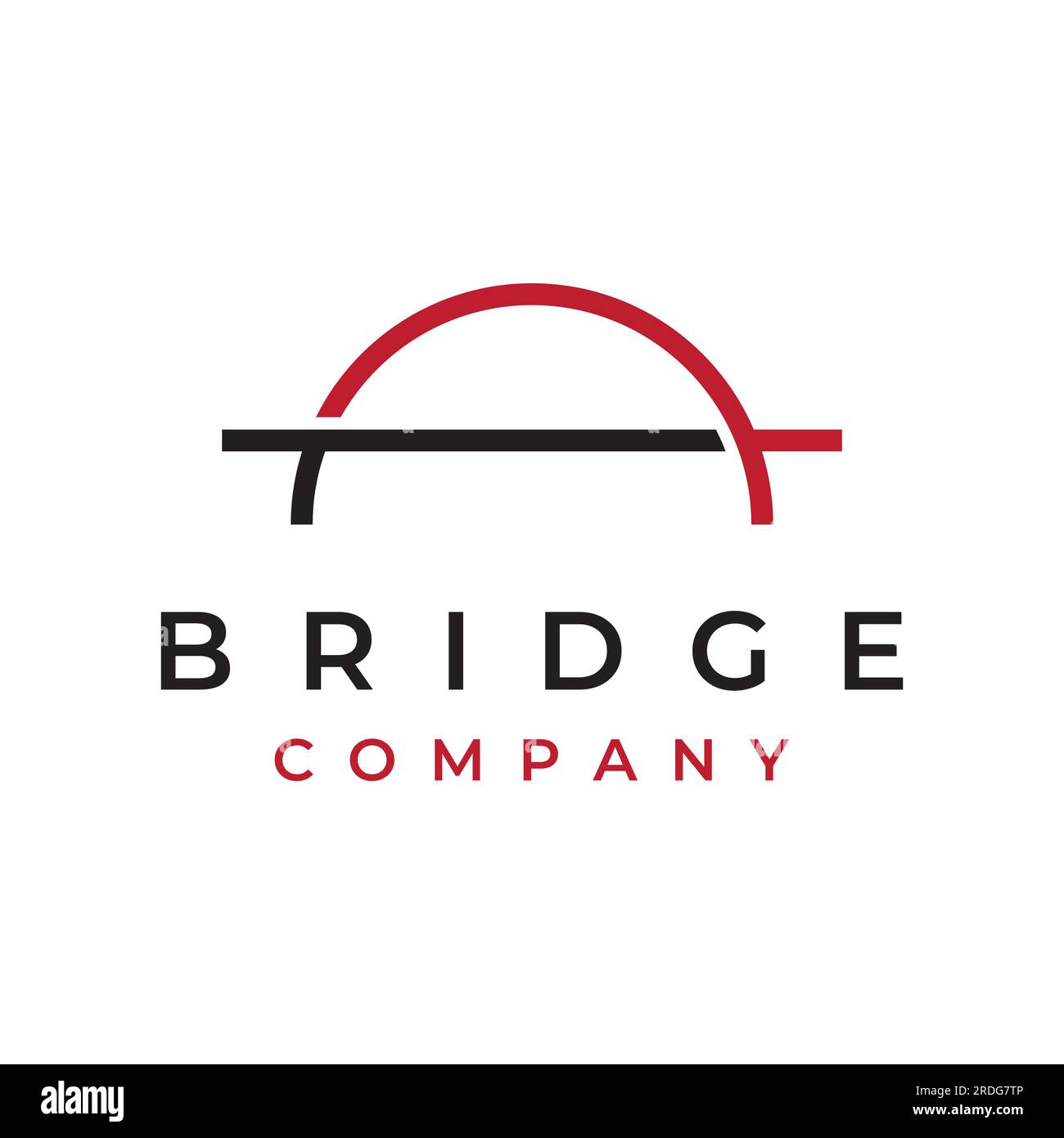Minimalist and elegant creative bridge building logo with a modern ...