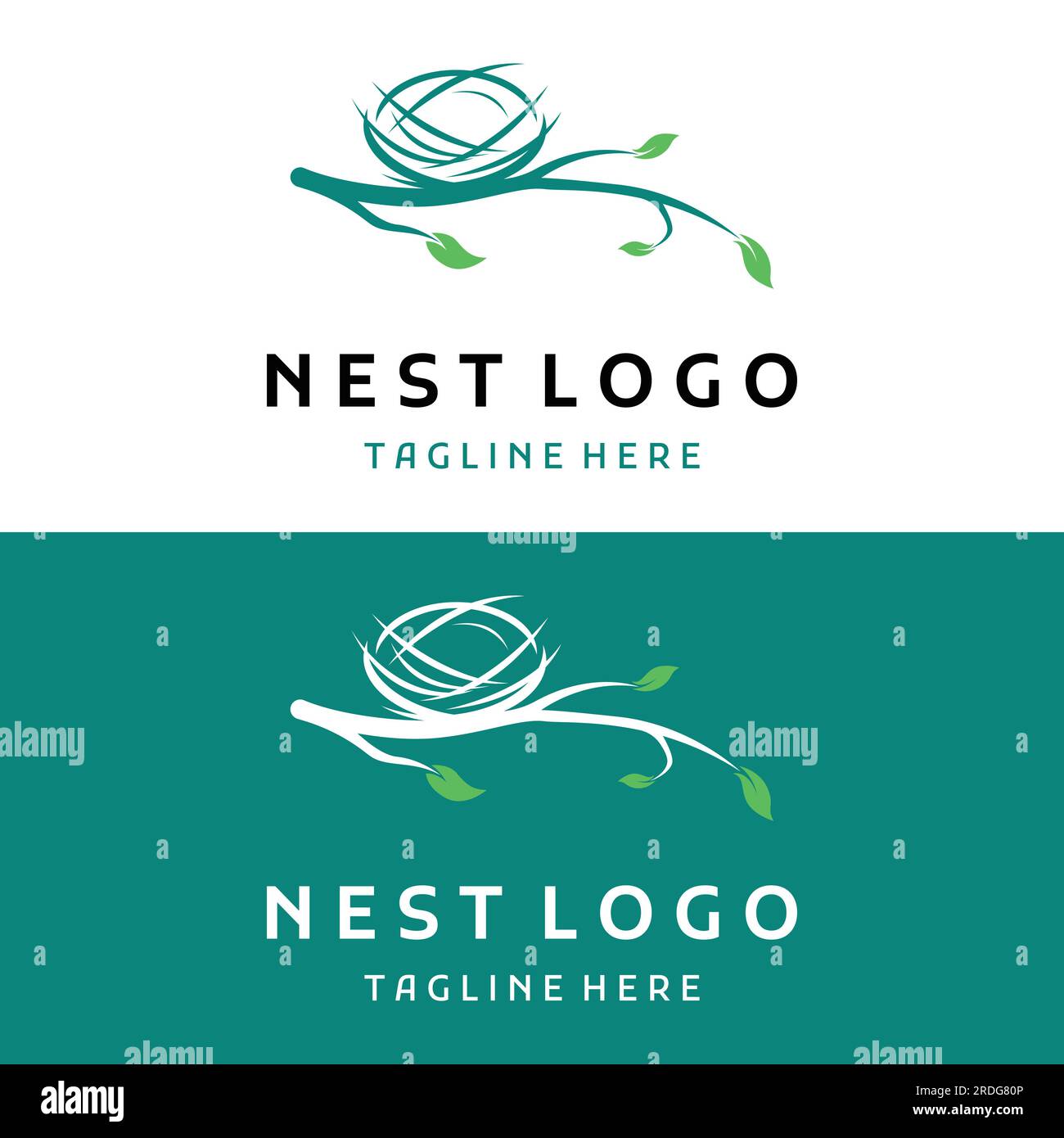 Bird's nest hipster logo design vector illustration Stock Vector Image & Art - Alamy