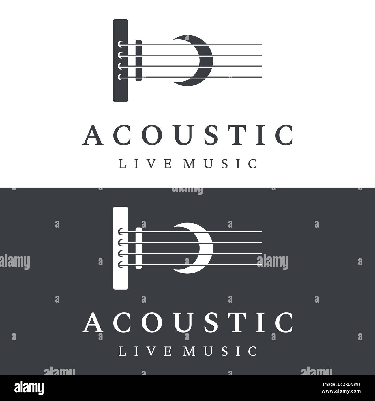 Simple shape guitar musical instrument logo, music, band, live music ...