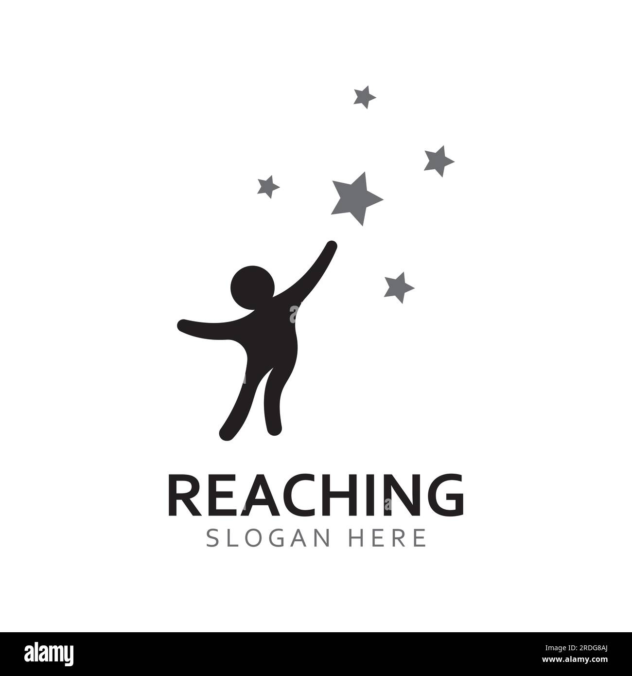 A logo to reach the stars or a logo to reach a dream or goal. Logo ...